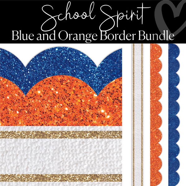 Blue and Orange Border Bundle | Bulletin Board Borders | Schoolgirl St ...