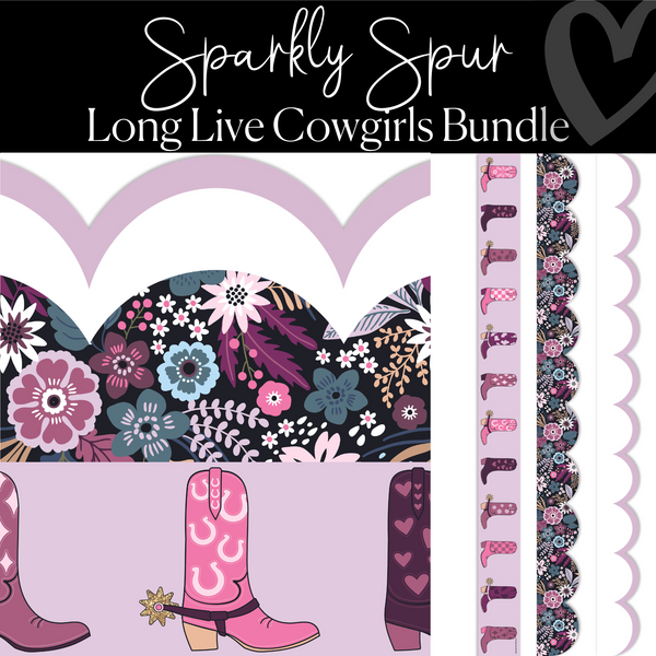 Long Live Cowgirls Border Bundle | Bulletin Board Borders | Schoolgirl ...