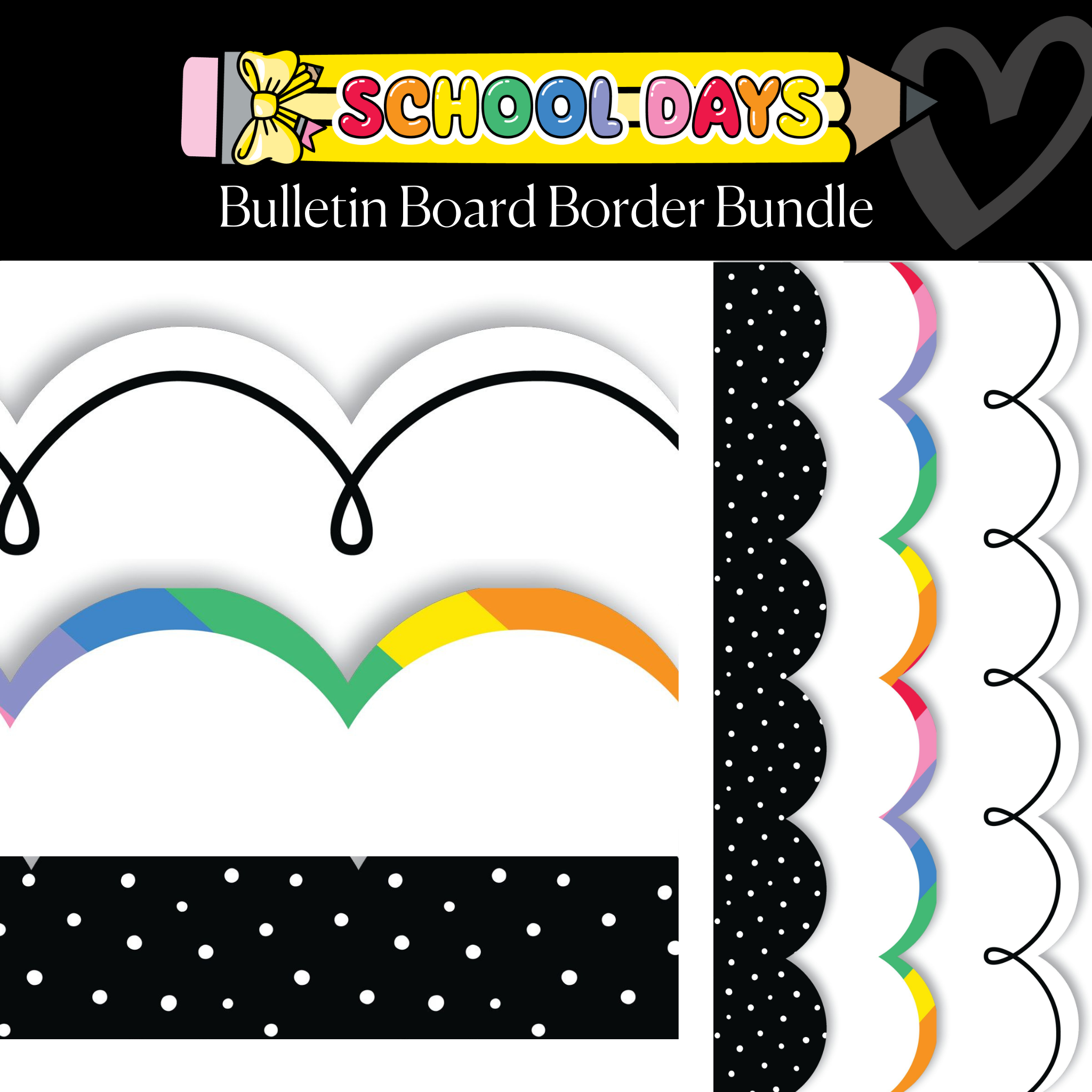First Day Favorites Bulletin Board Border Bundle | School Days ...