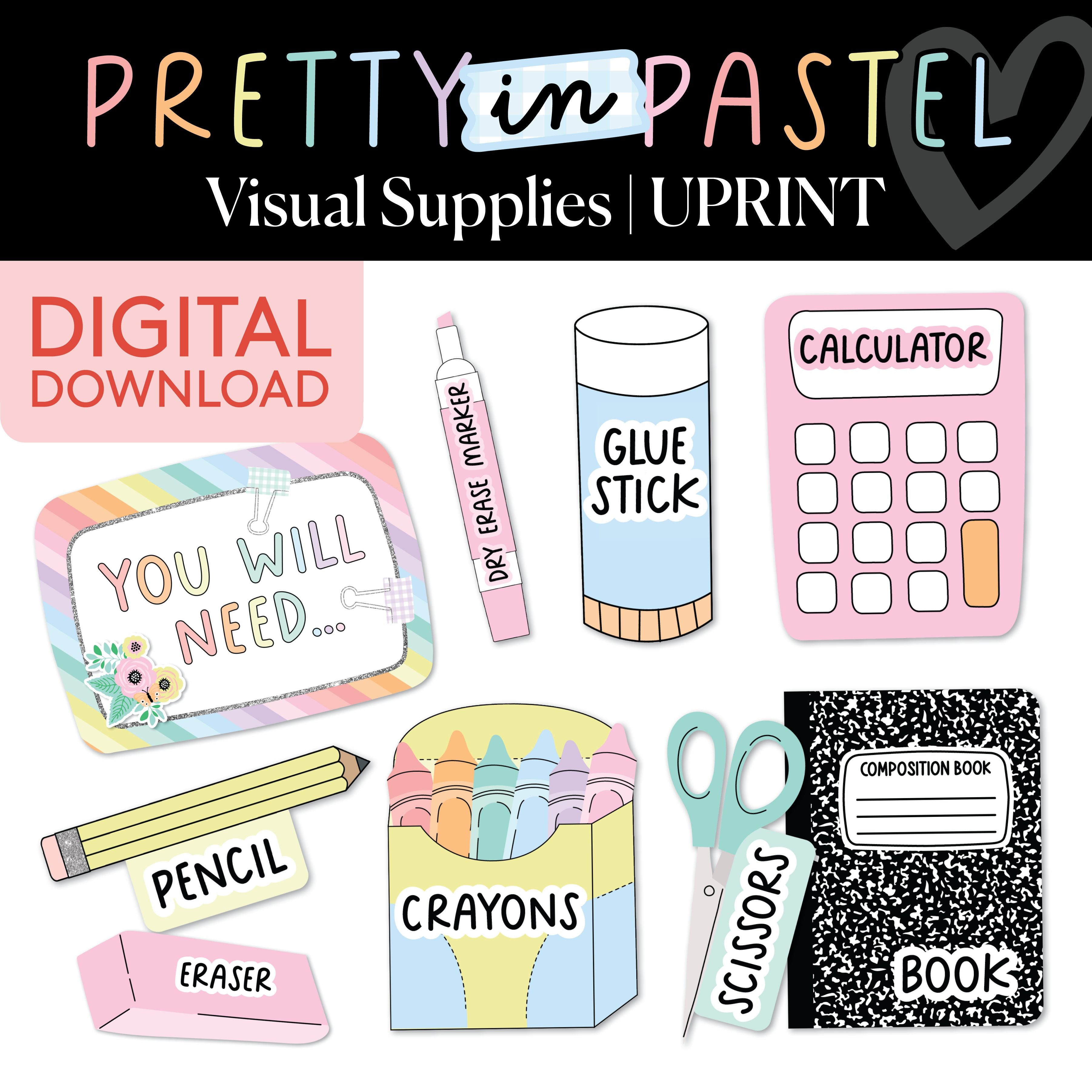 Printable Pastel Visual Supplies | Pretty in Pastel – Schoolgirl Style