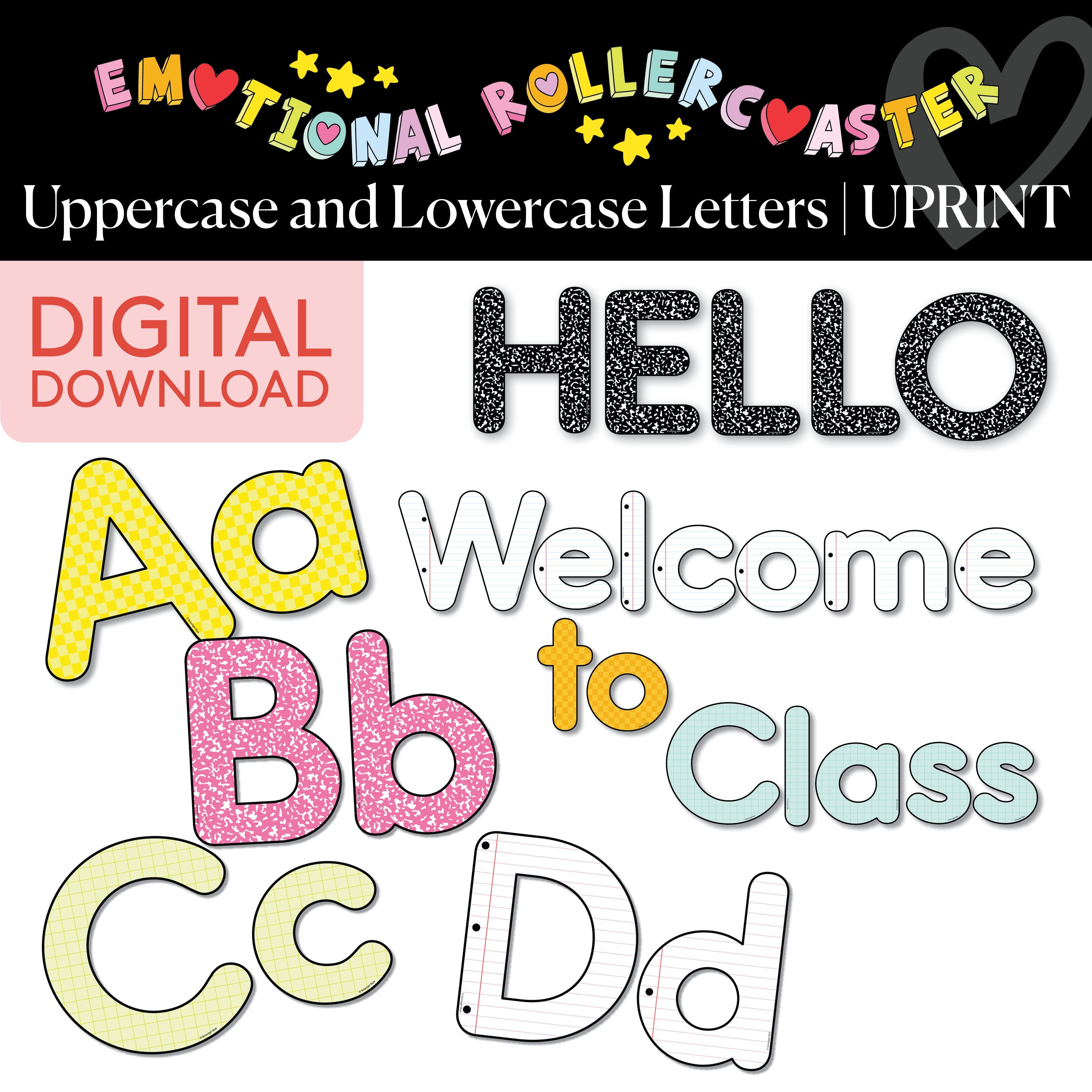 Printable Rainbow Pastel Uppercase and Lowercase Letters| Emotional Ro ...