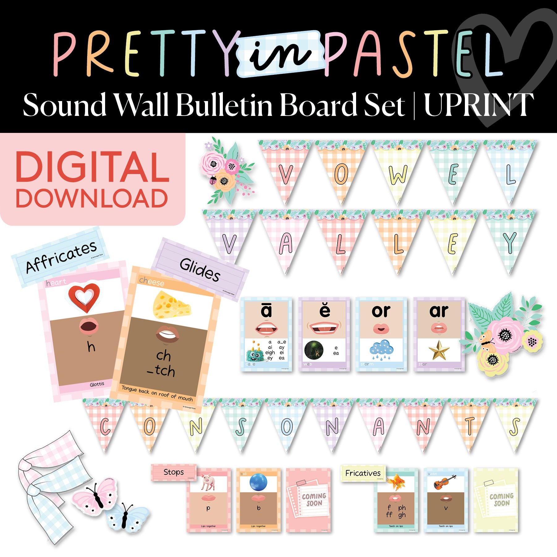 Printable Pastel Sound Wall | Pretty in Pastel – Schoolgirl Style