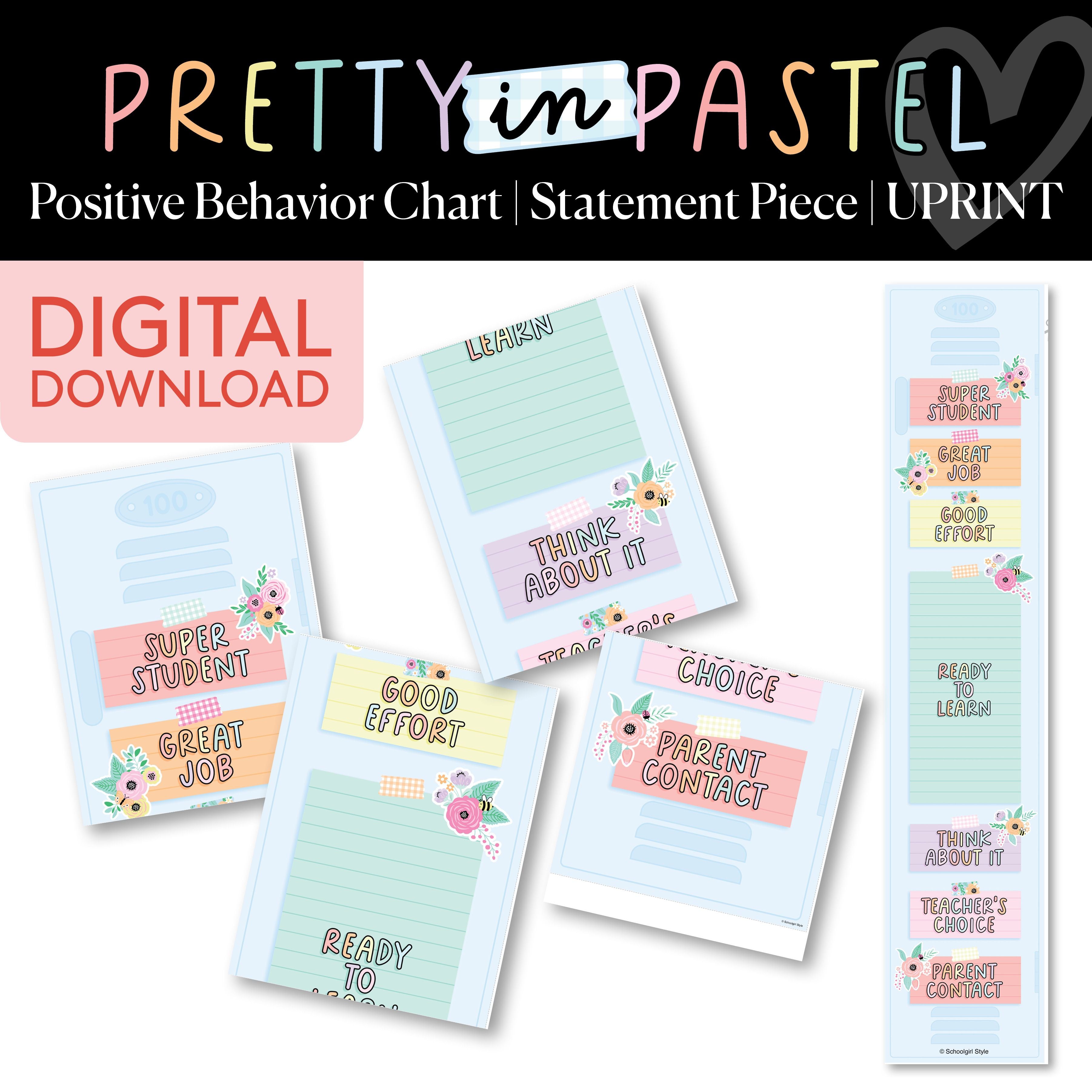 Printable Pastel Positive Behavior Chart | Pretty in Pastel ...