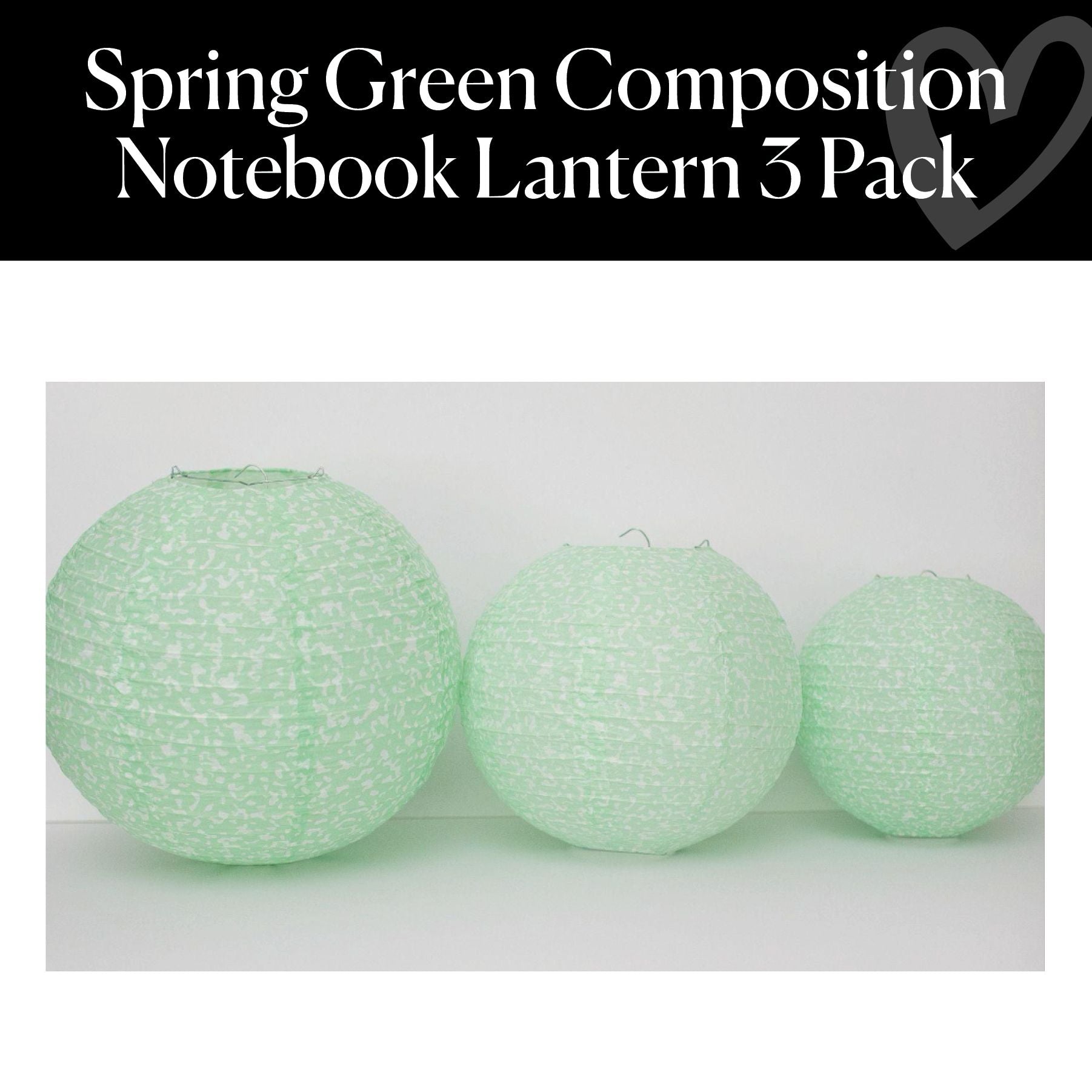 Spring Green Composition Notebook Lantern 3 Pack – Schoolgirl Style