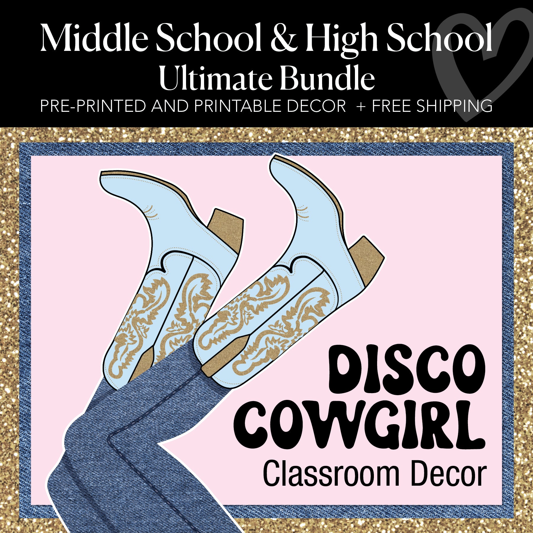 Disco Cowgirl Classroom Decor | Middle School & High School Ultimate B ...