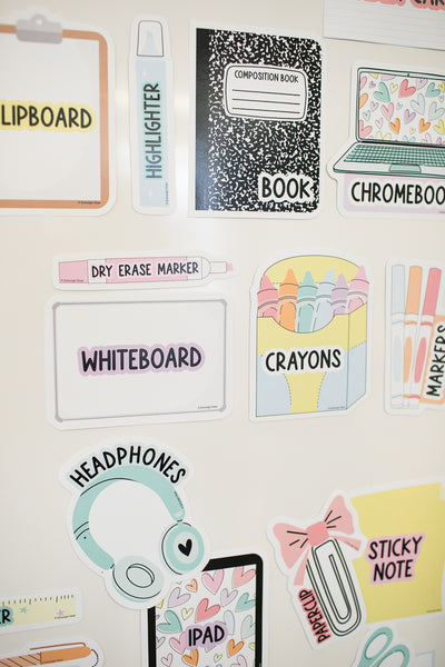 Visual Supplies Classroom Labels | Saved By The Pastel | Printable Cla ...