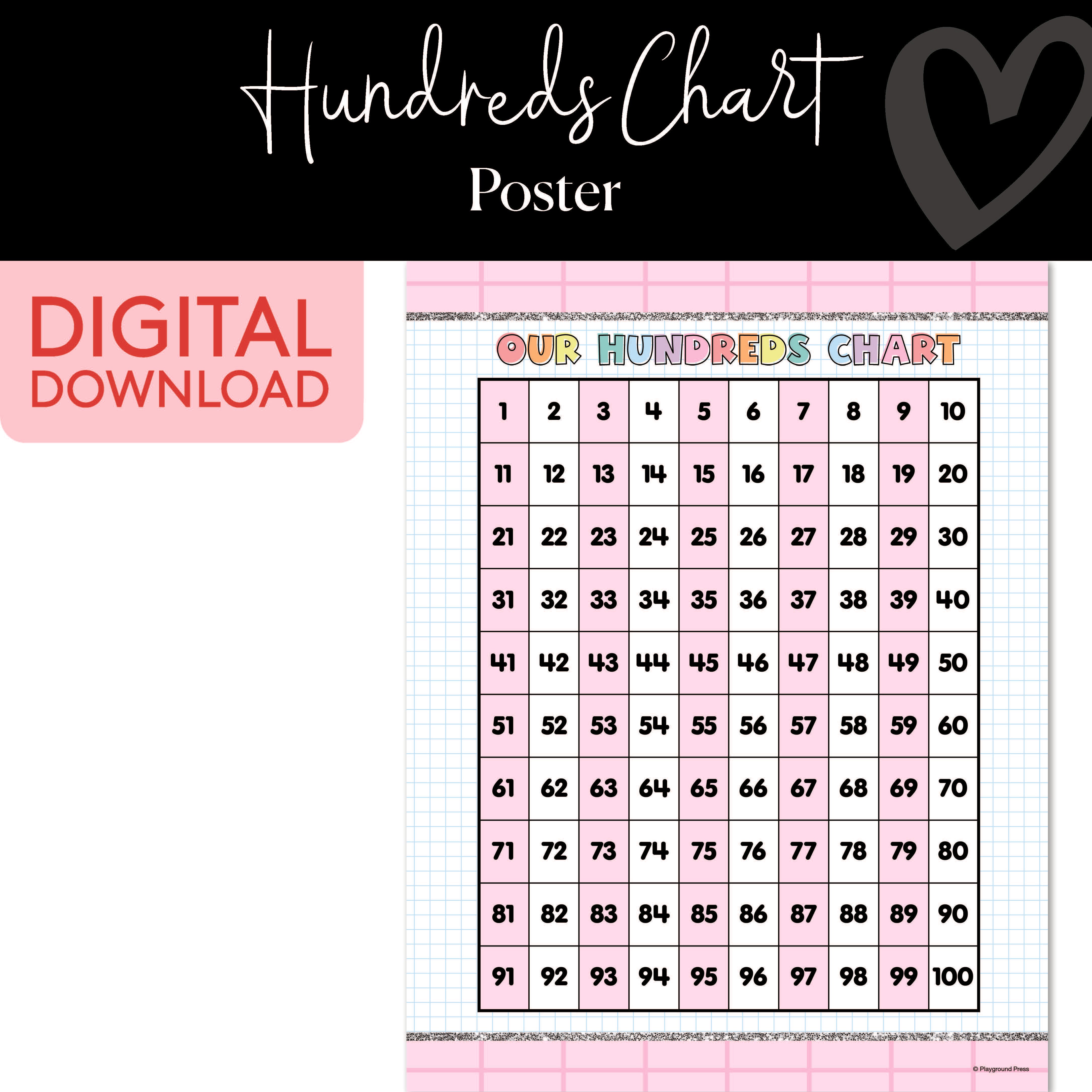 Hundreds Chart | Classroom Posters | Printable Classroom Decor | Schoo ...