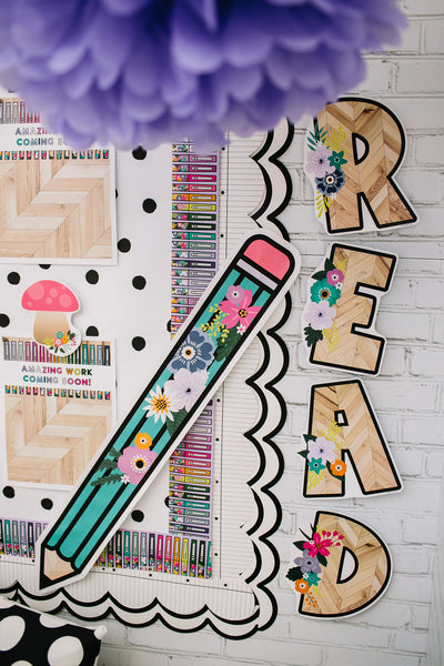 Shiplap Letters | Floral Classroom Decor| Midnight Meadow | UPRINT | S ...