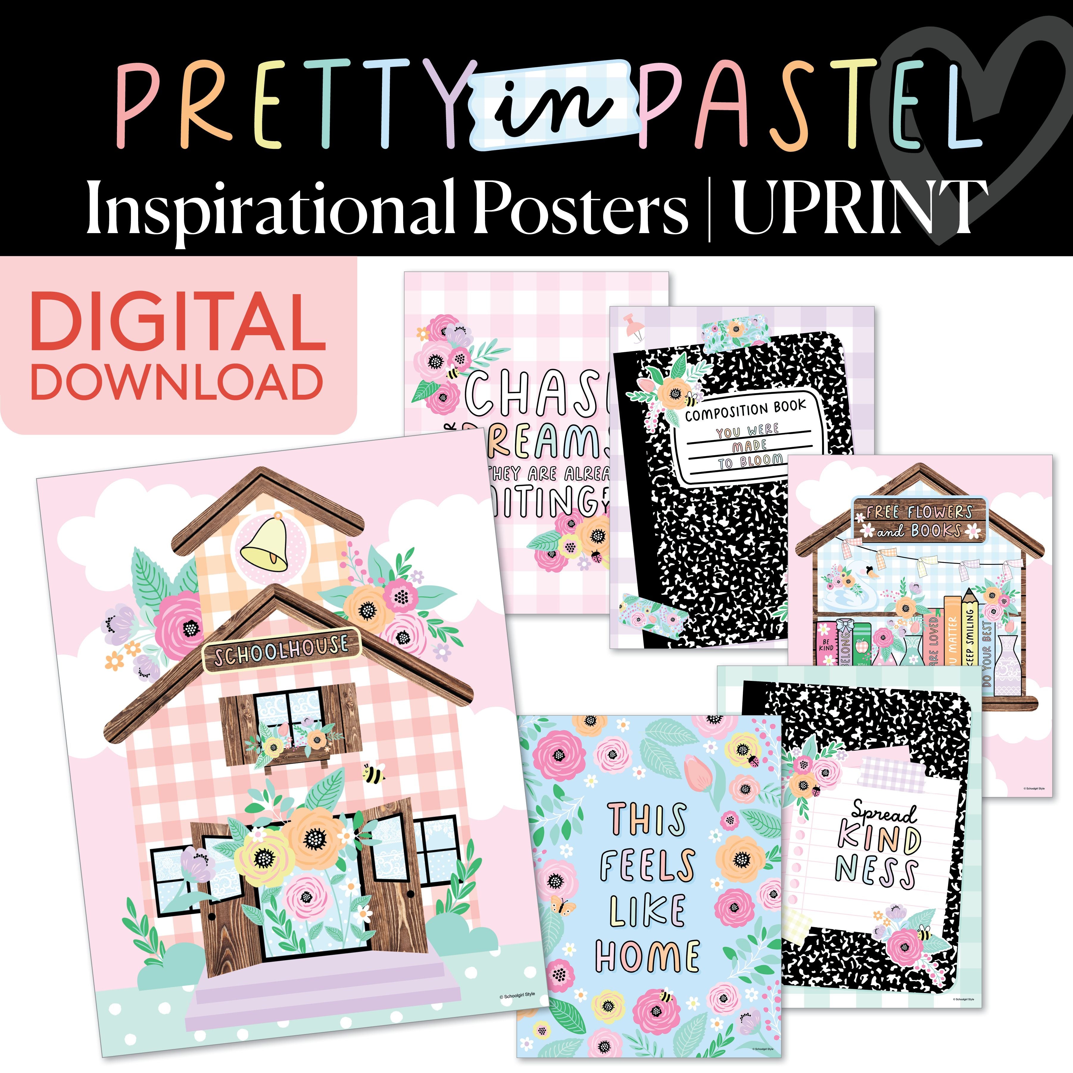 Printable Pastel Inspirational Posters | Pretty in Pastel – Schoolgirl ...