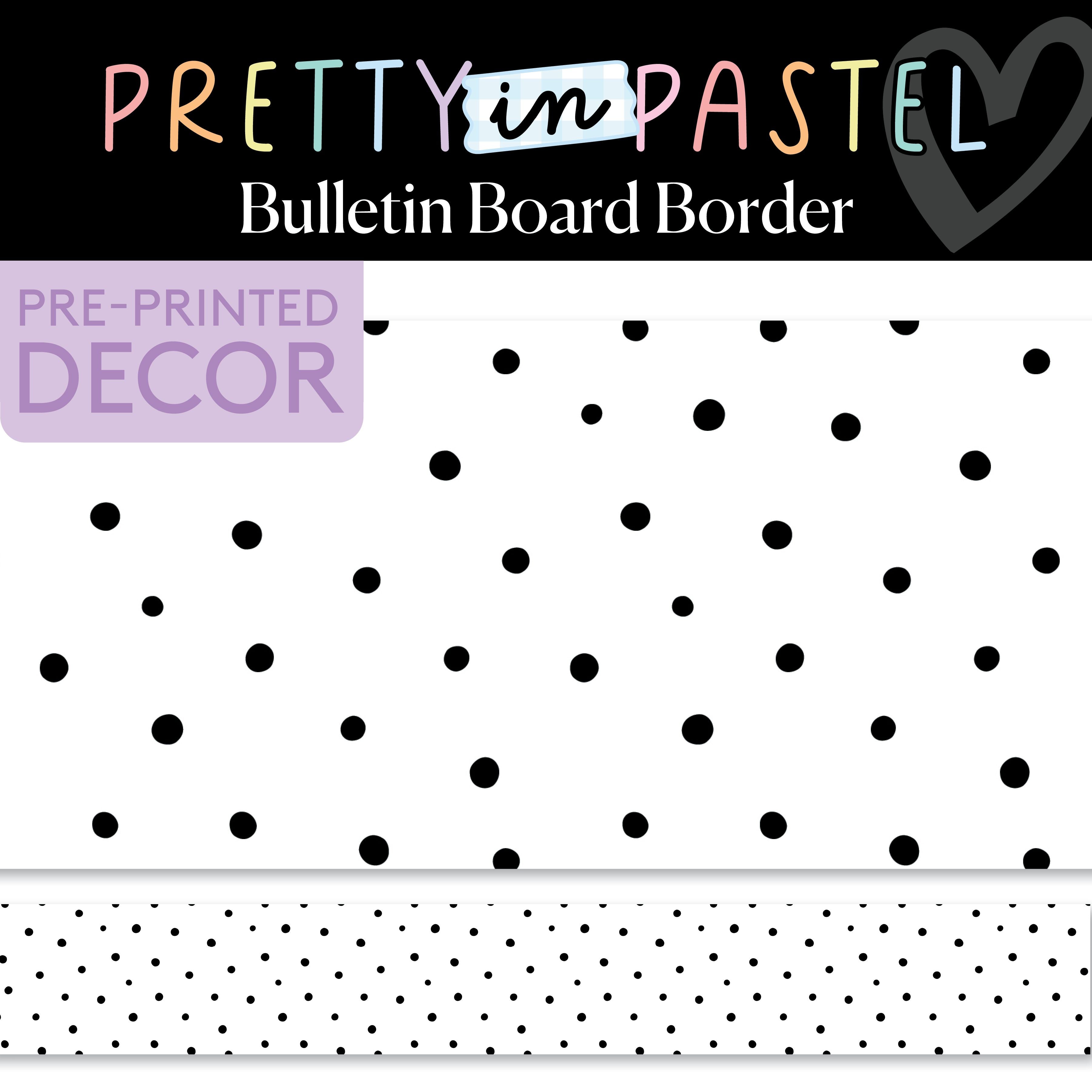 Black Polka Dot Border Paper Carson Dellosa Black & White Polka Dots