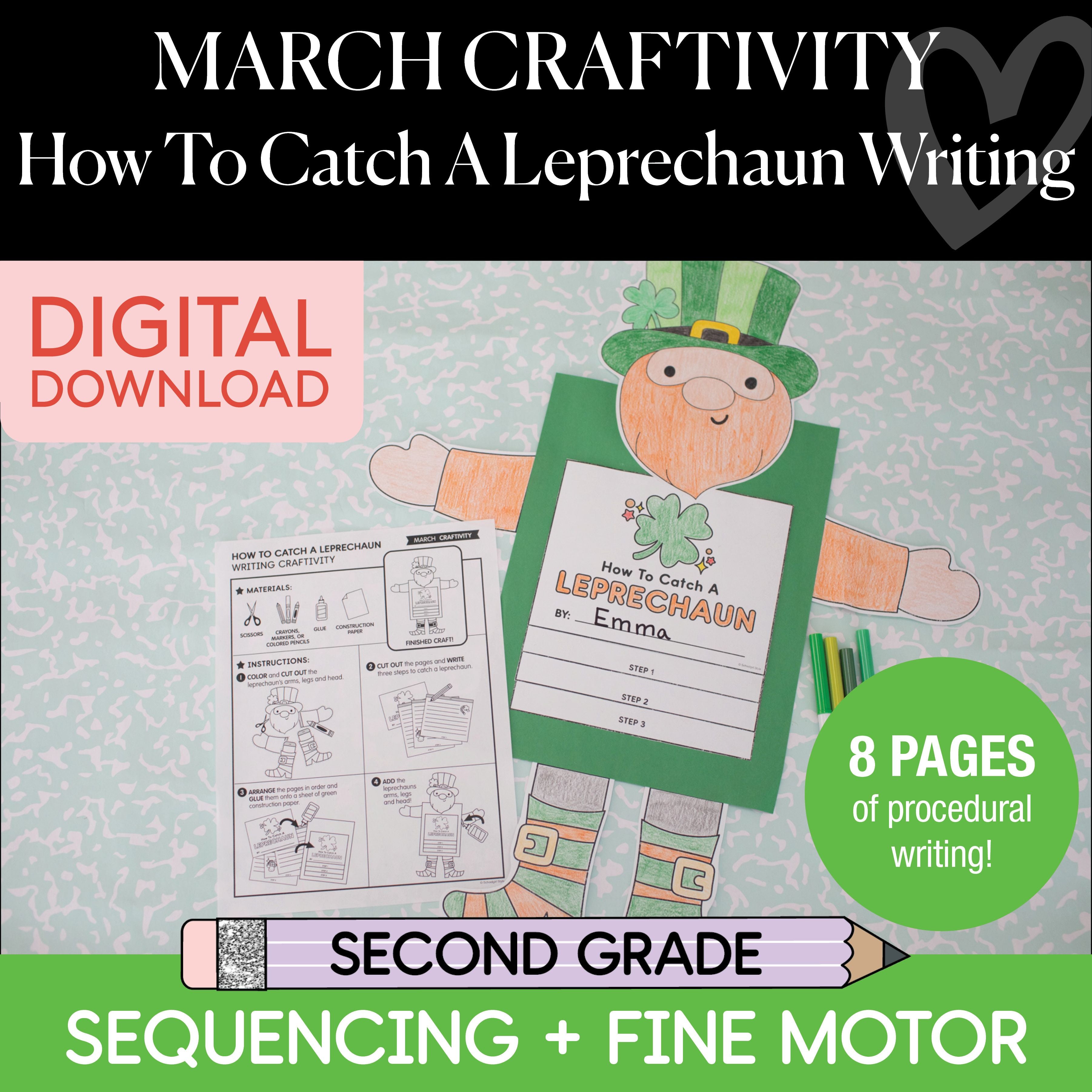 Printable March How To Catch A Leprechaun Craftivity – Schoolgirl Style