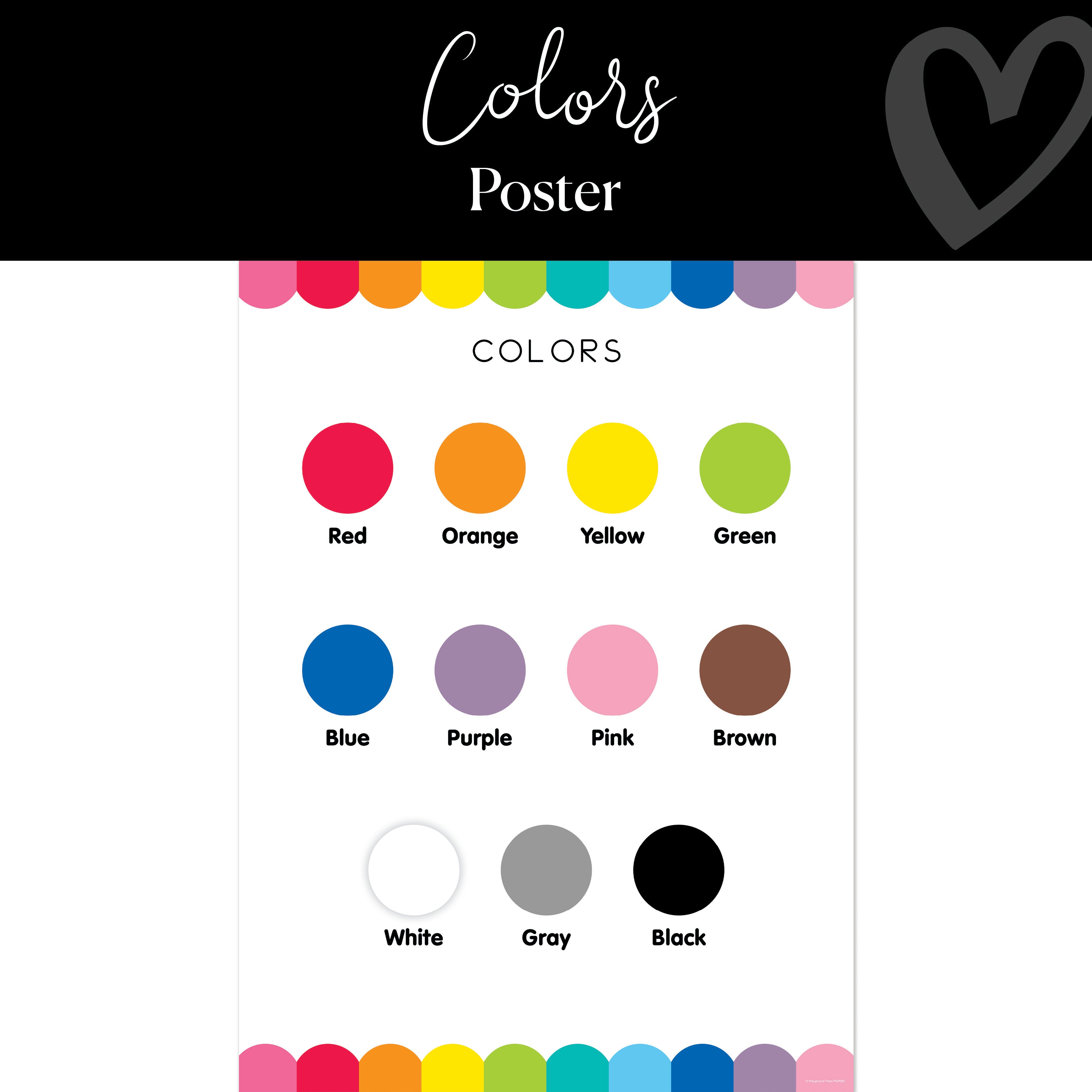 Colors | Classroom Posters | Rainbow Classroom Decor | Schoolgirl Styl ...