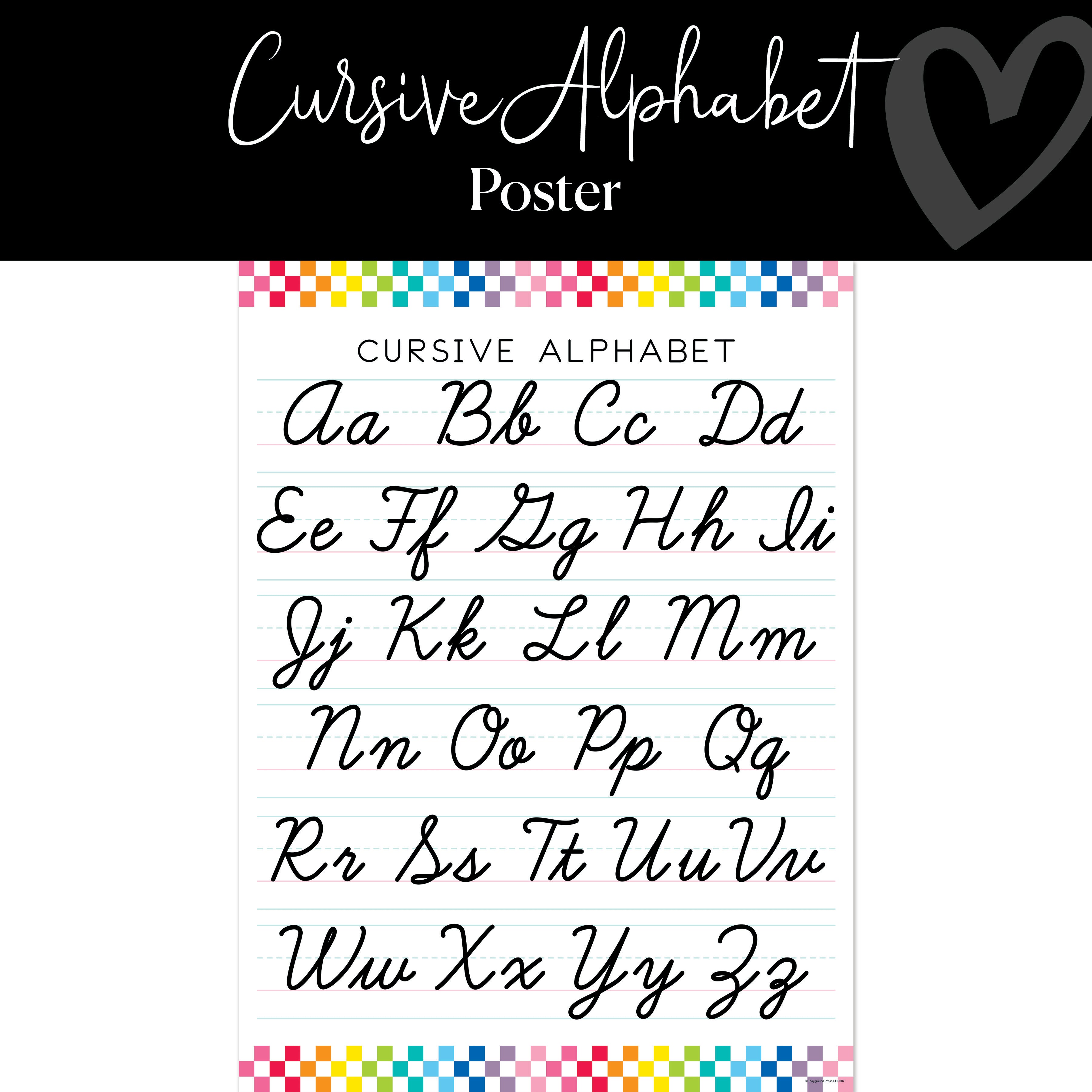 Cursive Alphabet | Classroom Posters | Rainbow Classroom Decor | Schoo ...