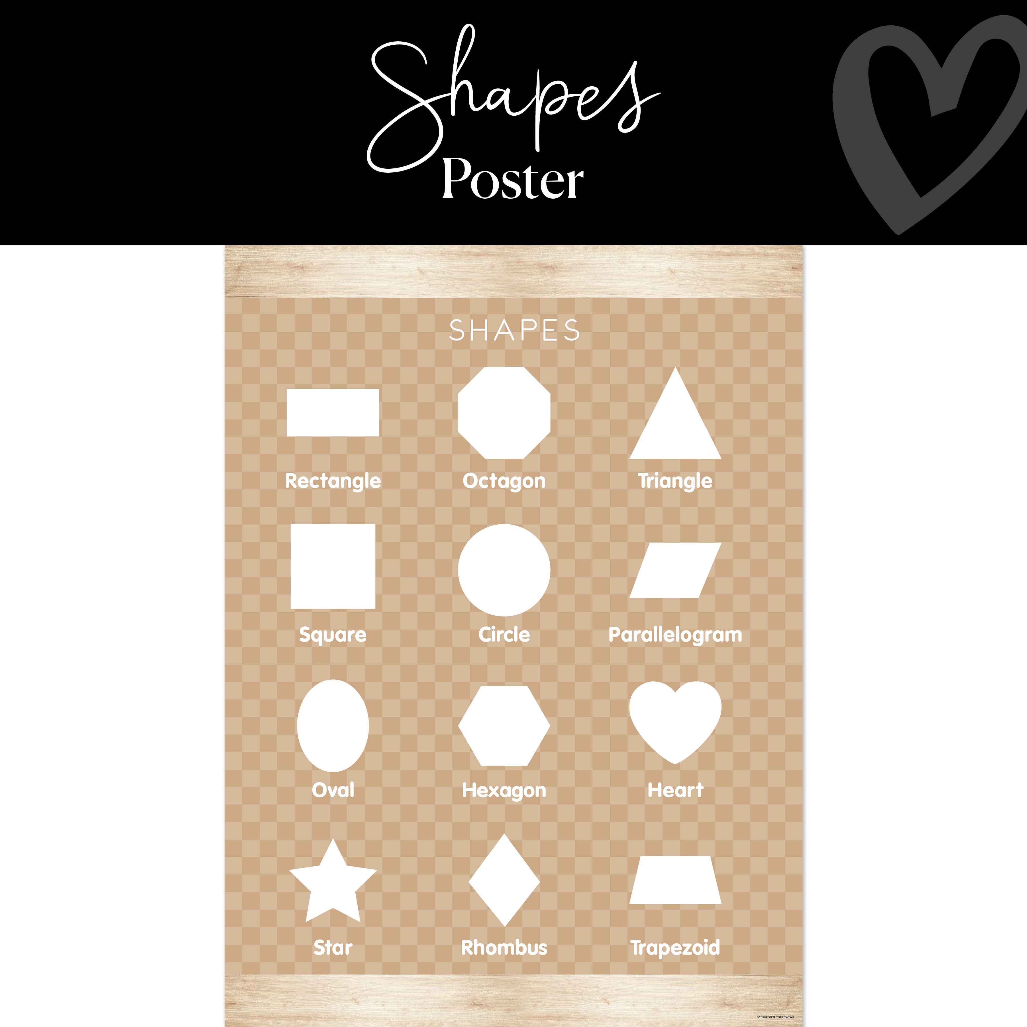 Shapes | Classroom Posters | Neutral Classroom Decor | Schoolgirl Styl ...