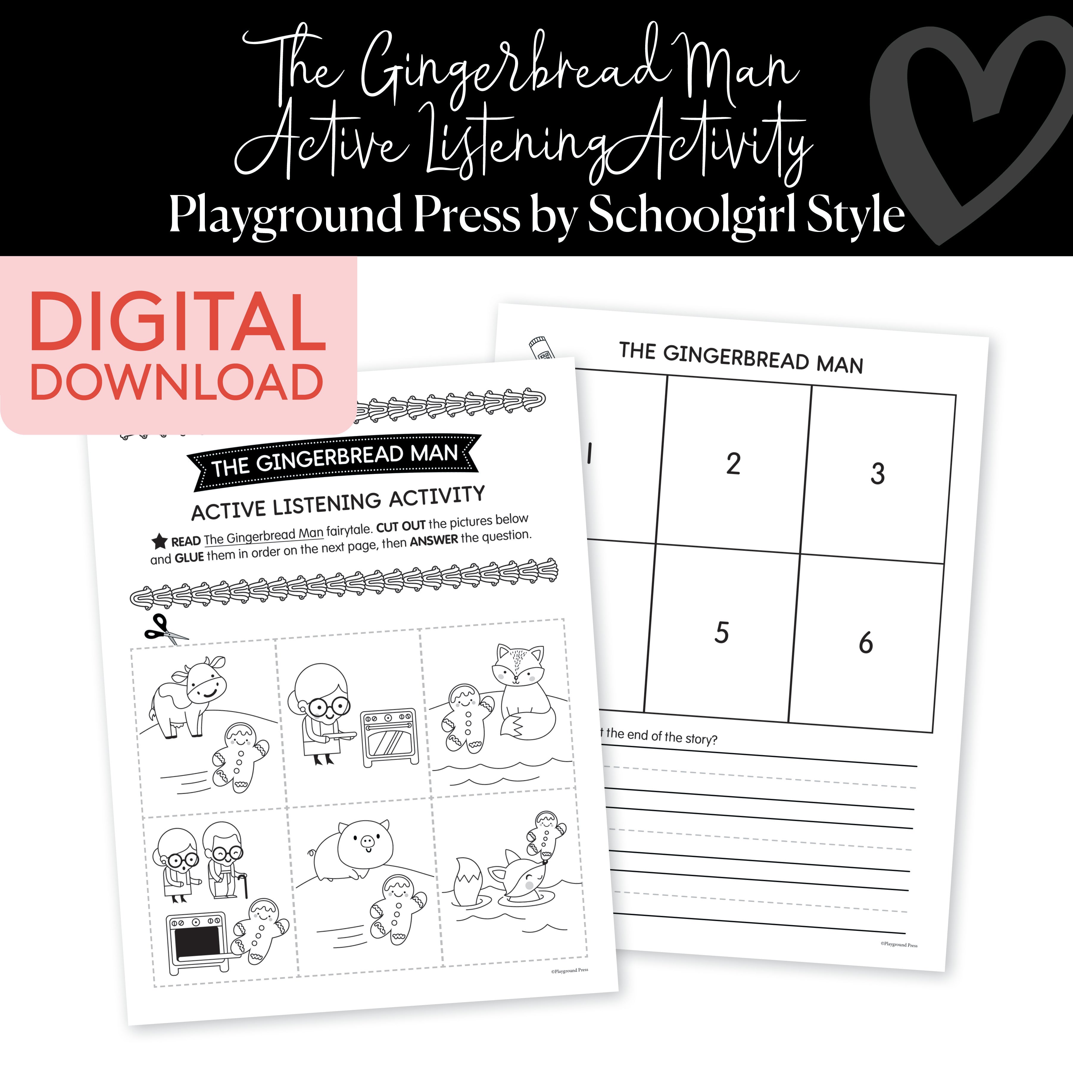 The Gingerbread Man Active Listening Activity – Schoolgirl Style
