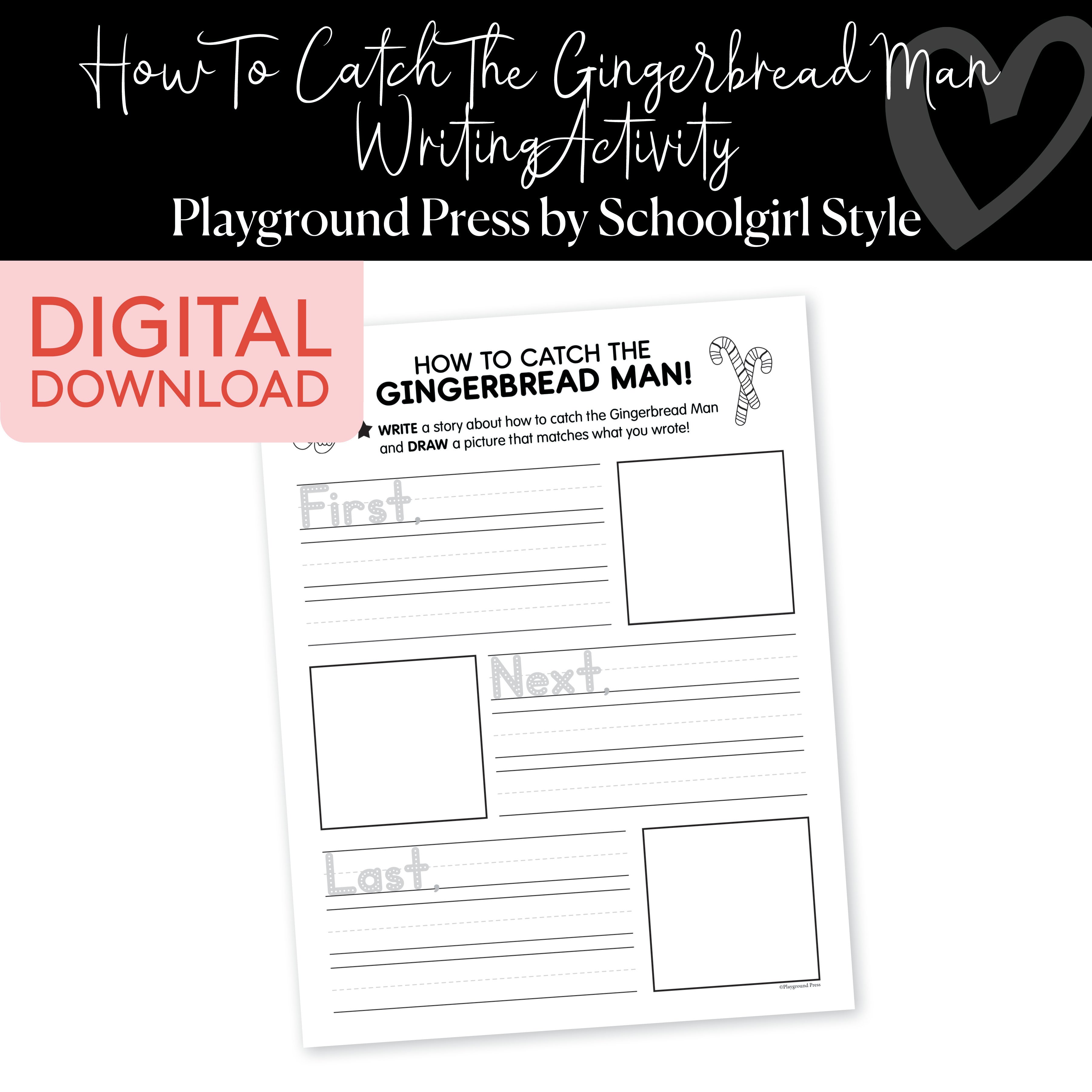How To Catch The Gingerbread Man Writing Activity – Schoolgirl Style