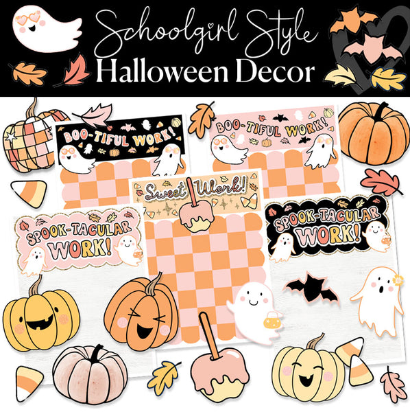 Halloween Pumpkins and Sweet Treats Bulletin Board Set | Full UPRINT B ...