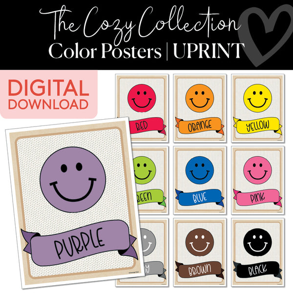 Color Poster | Cozy | Printable Classroom Decor | Schoolgirl Style