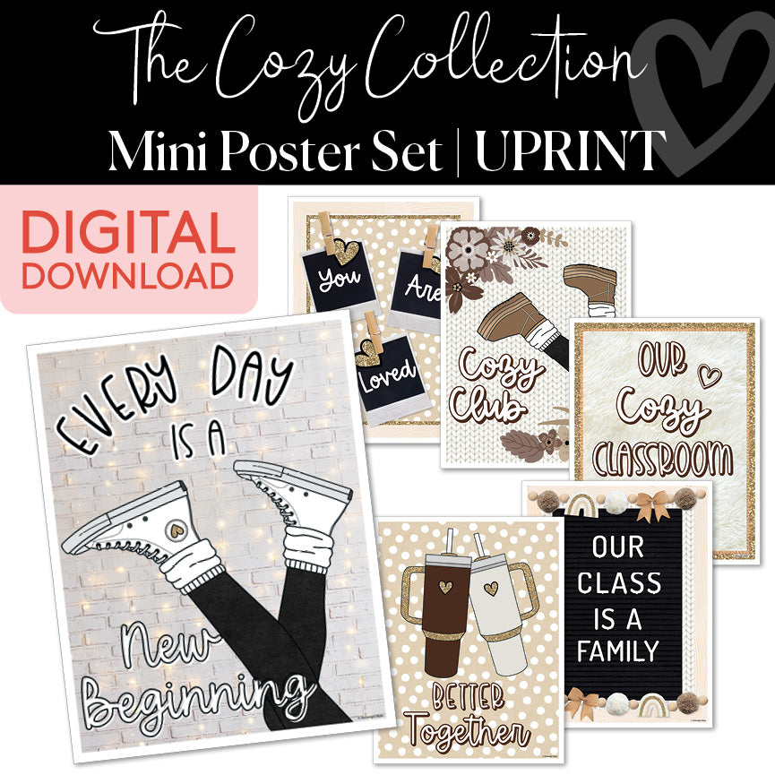 Classroom Posters | Cozy | Printable Classroom Decor | Schoolgirl Styl ...