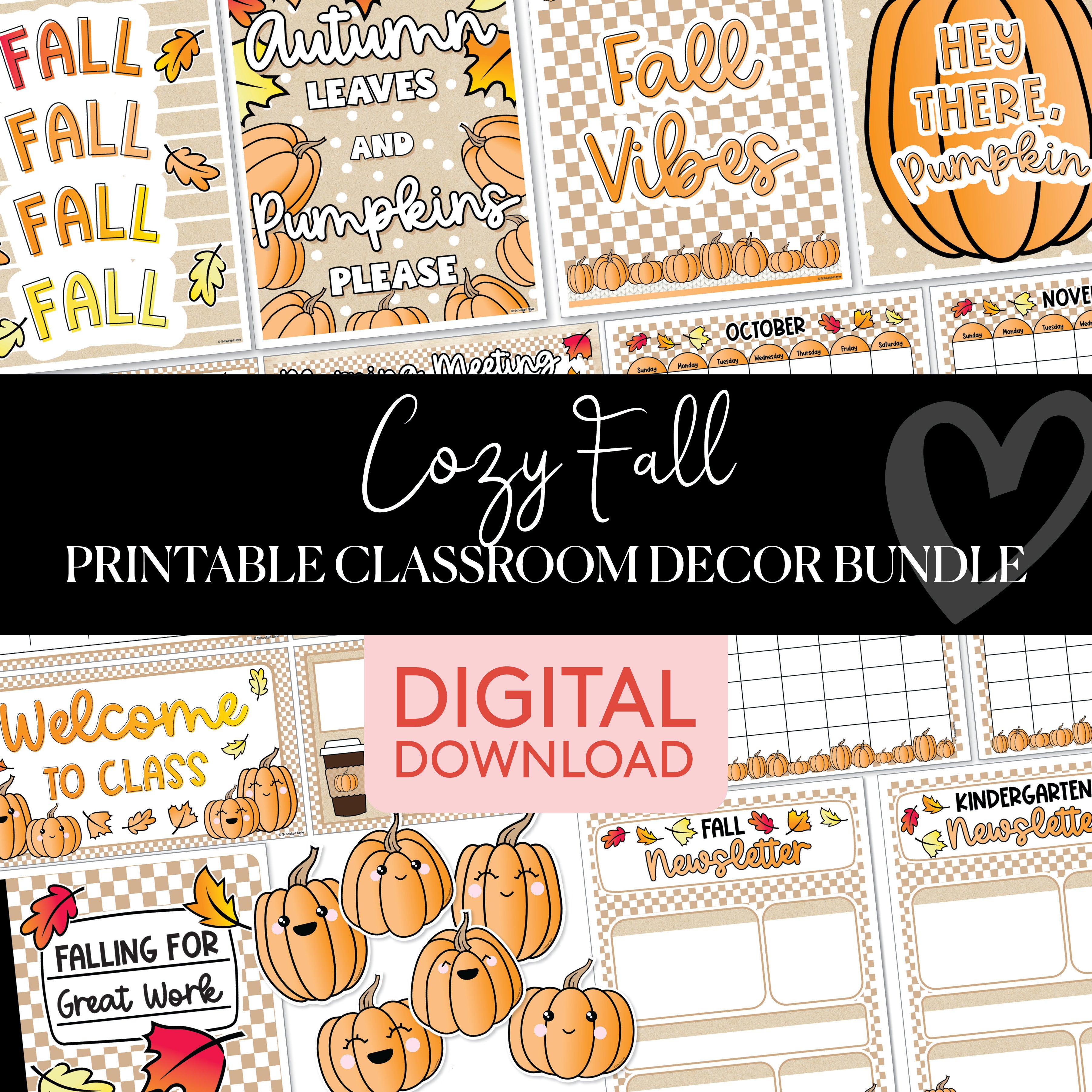 Printable Fall Classroom Decor – Schoolgirl Style