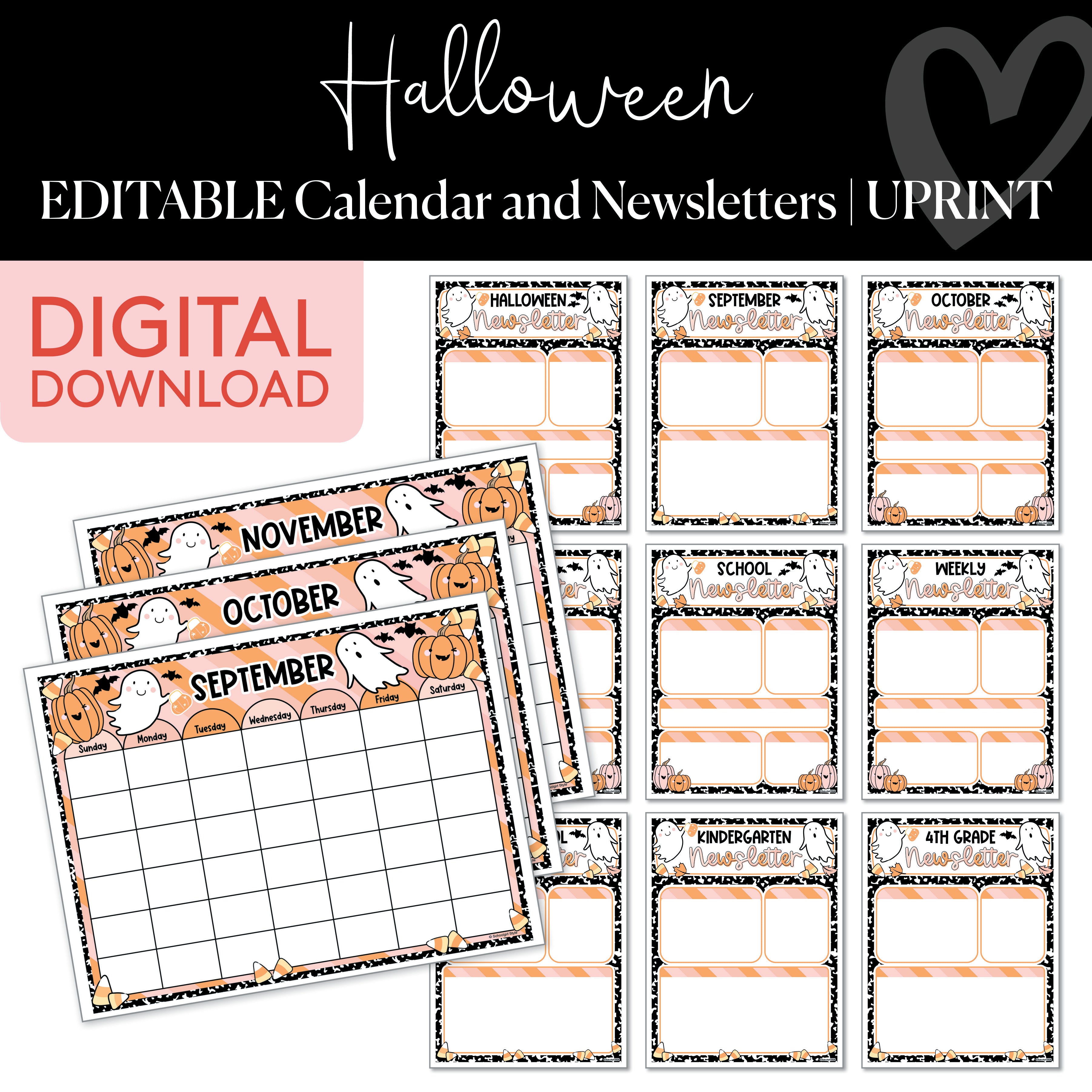 Halloween Classroom Printouts – Schoolgirl Style