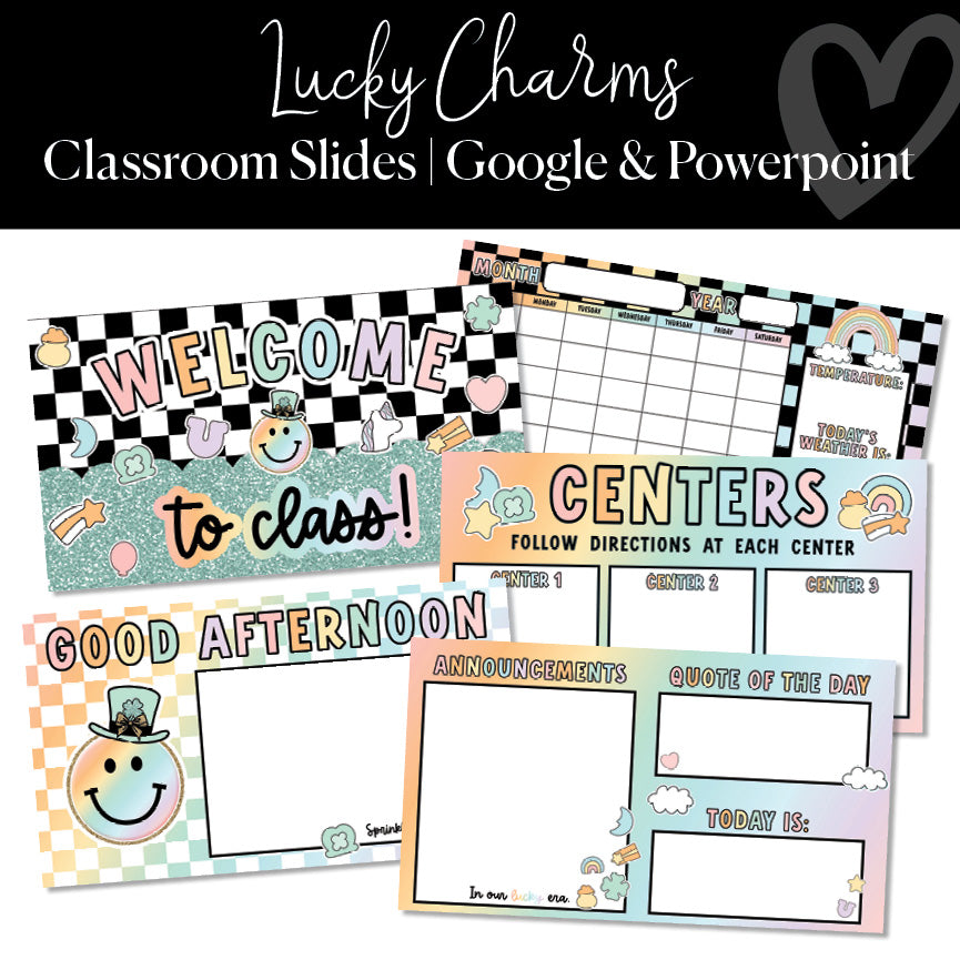 Lucky Charms Google Slides | St. Patricks Day Classroom Decor | School ...