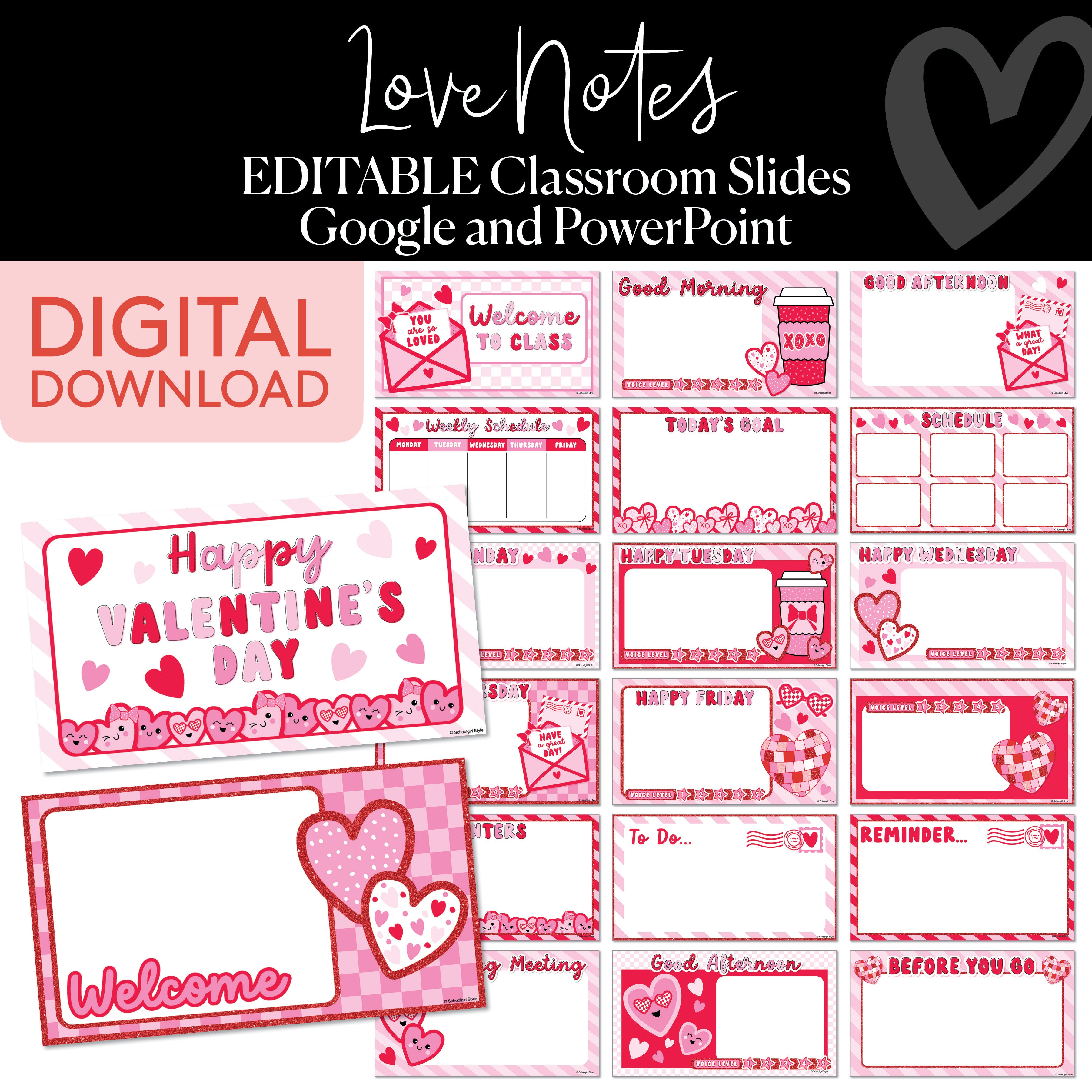 Google Slides | Love Notes | Valentine's Day | Printable Classroom Dec ...
