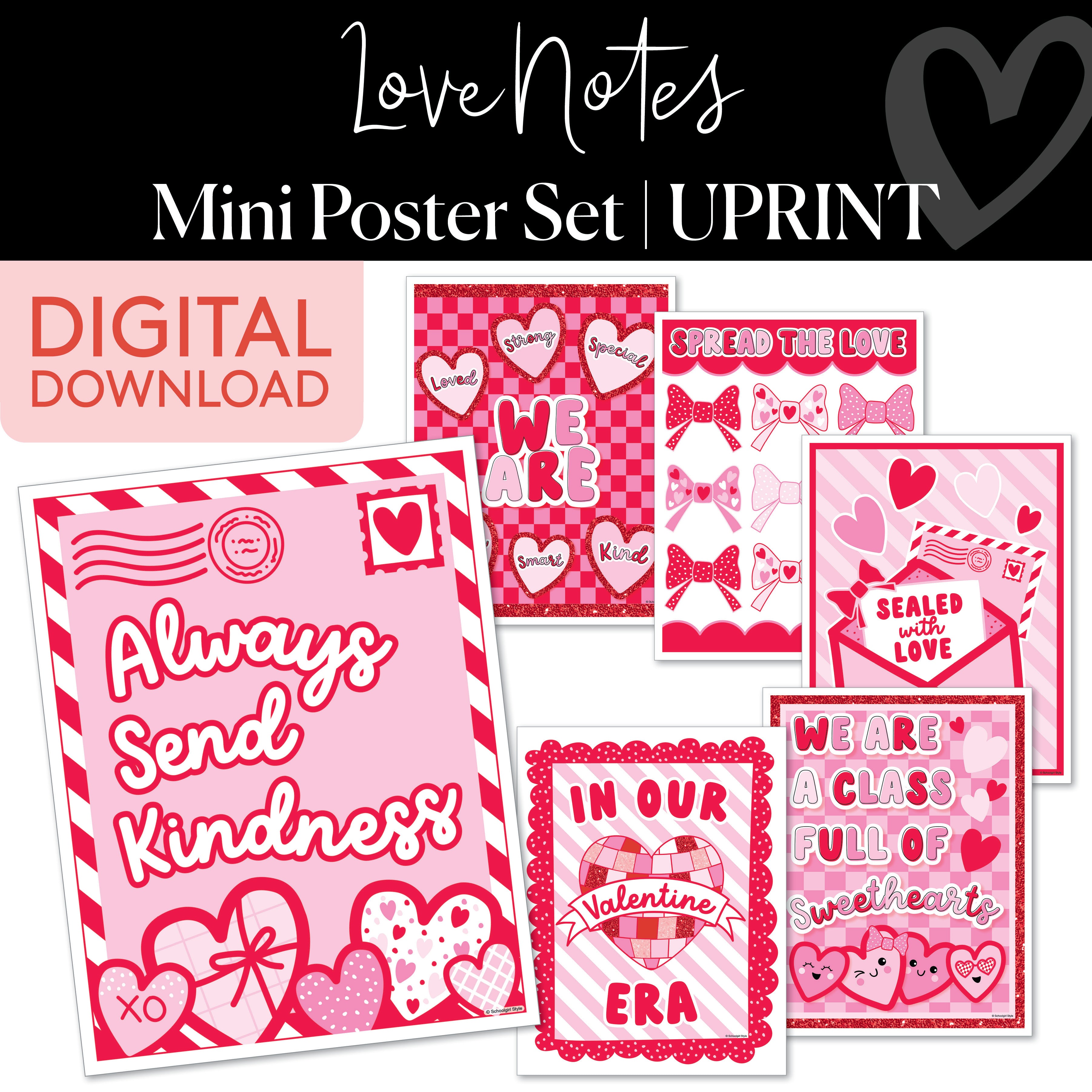 Valentines Classroom Posters – Schoolgirl Style