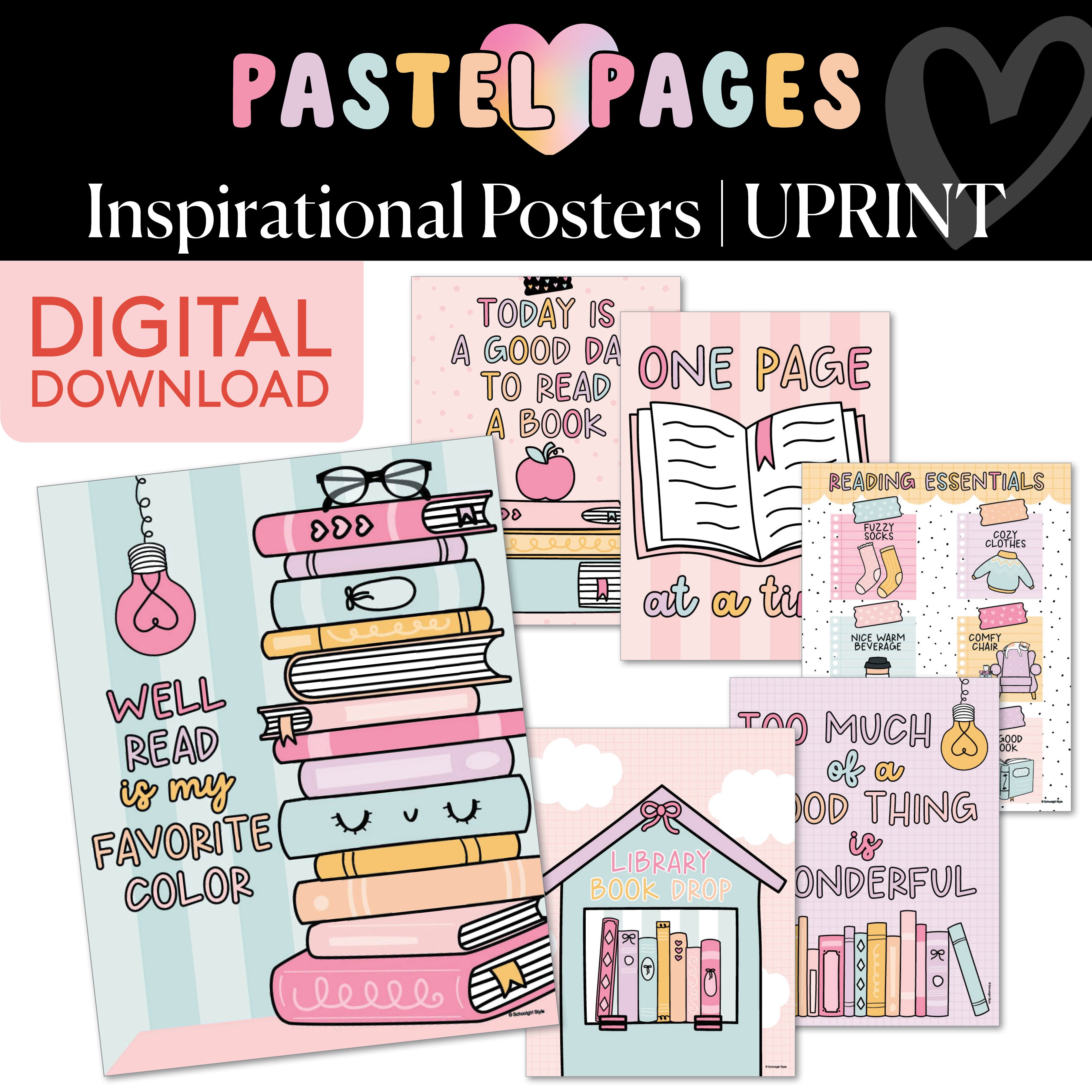 Printable Boho Pastel Inspirational Posters | Pastel Pages – Schoolgirl ...
