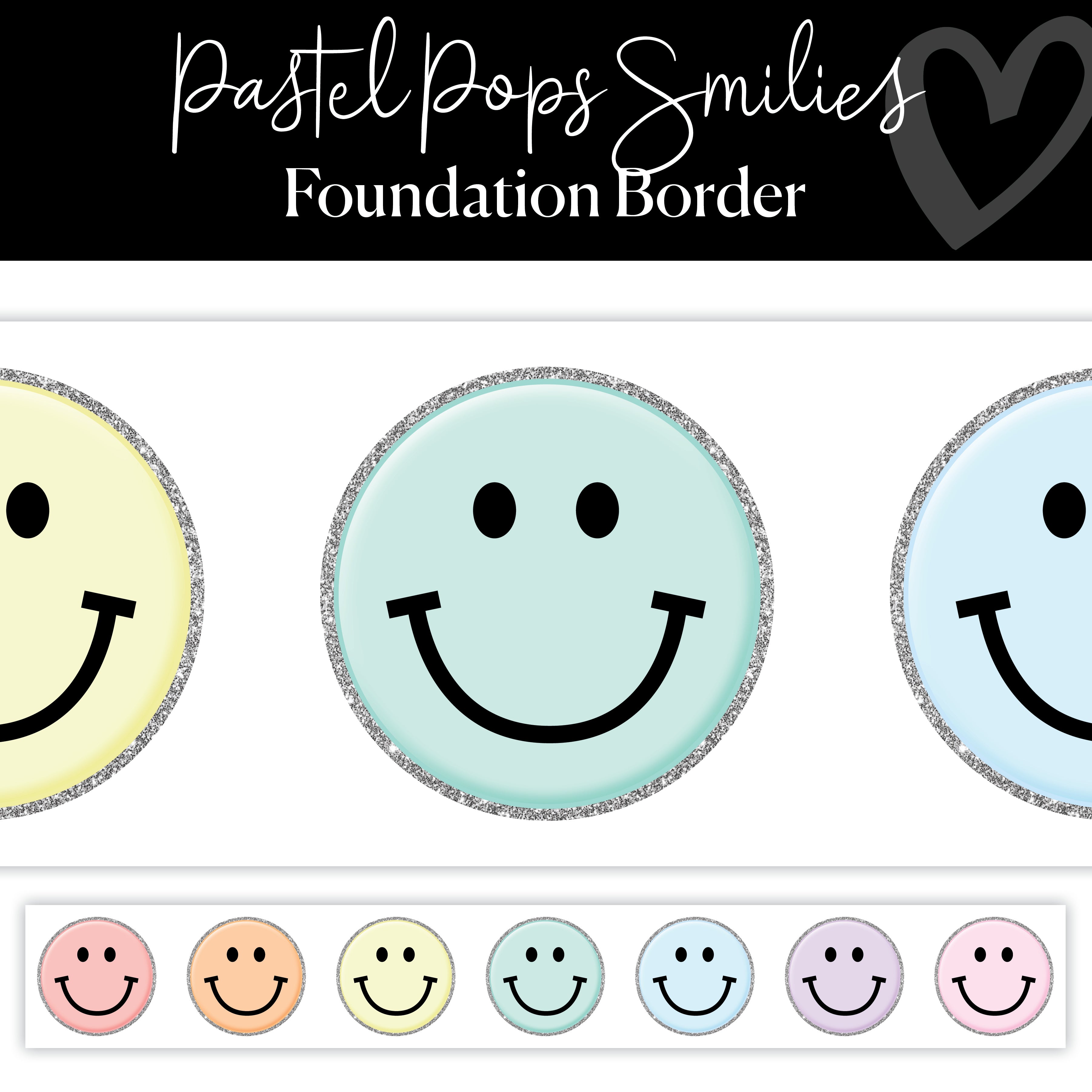 Pastel Pops Smilies Bulletin Board Border – Schoolgirl Style
