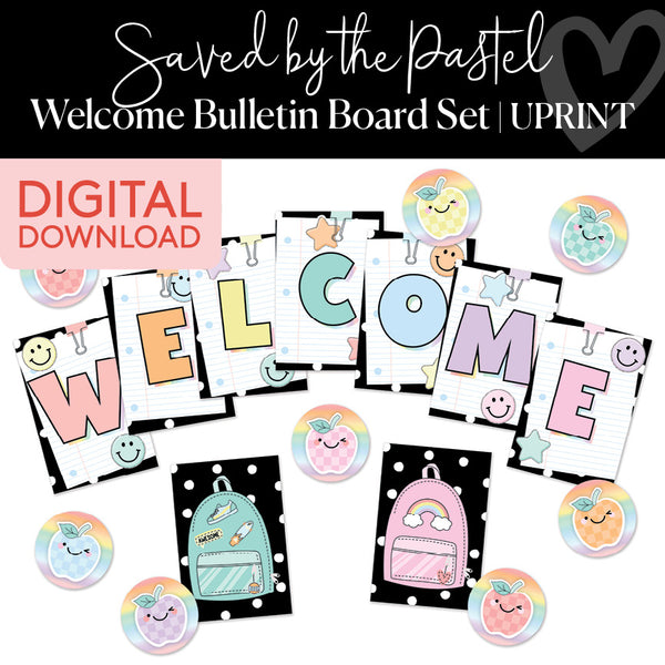 Classroom Welcome | Saved By The Pastel | Printable Classroom Decor ...