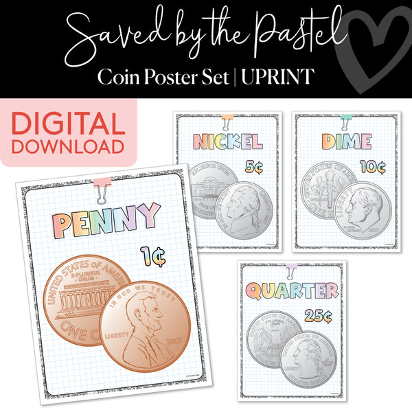 Coin Poster | Saved By The Pastel | Printable Classroom Decor | School ...