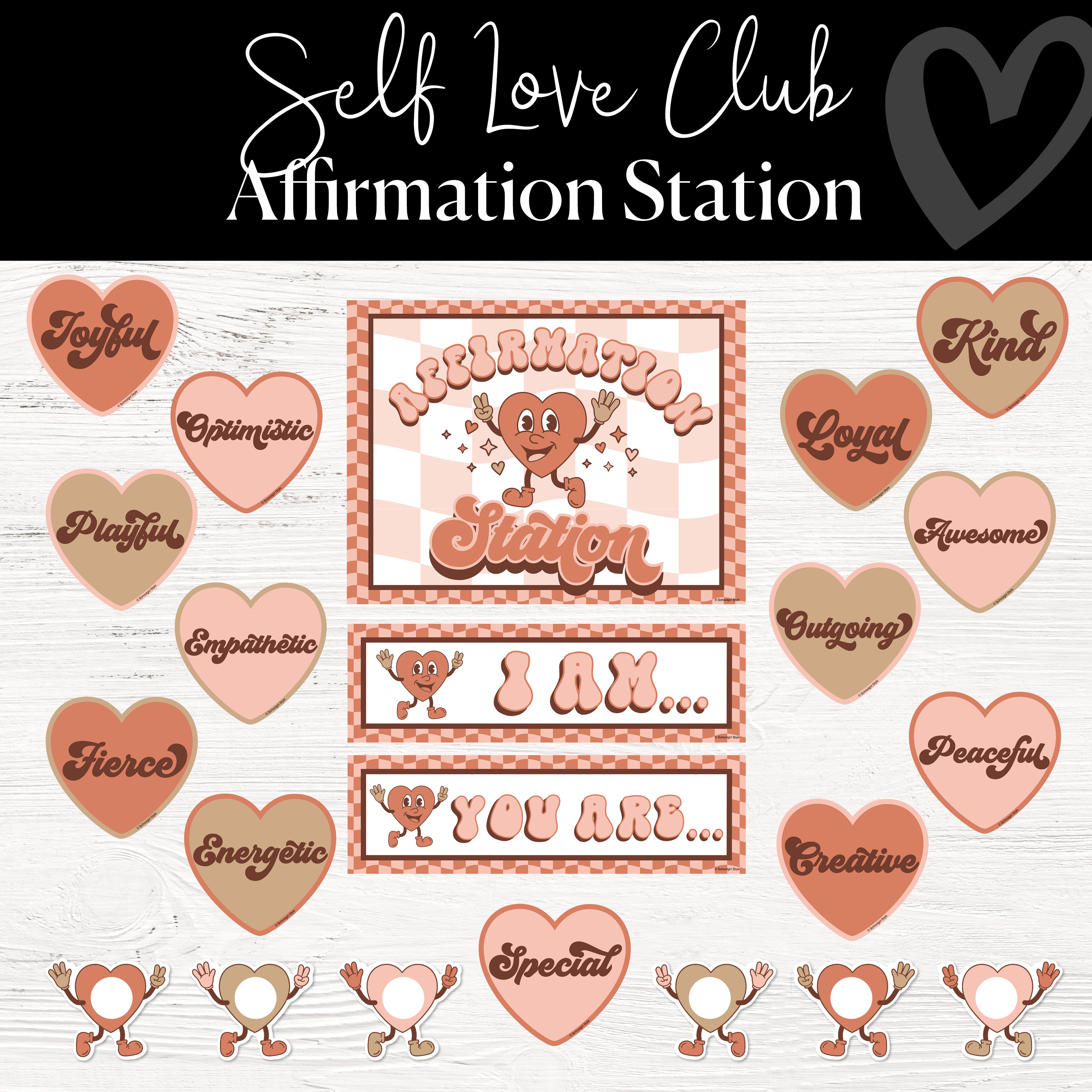 Self Love Club Affirmation Station | UPRINT Classroom Decor | Schoolgi ...