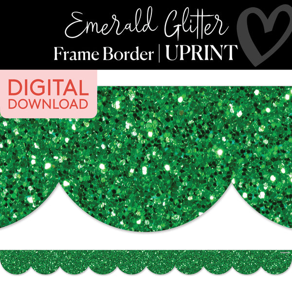 Emerald Glitter | Bulletin Board Borders | Printable Classroom Decor ...