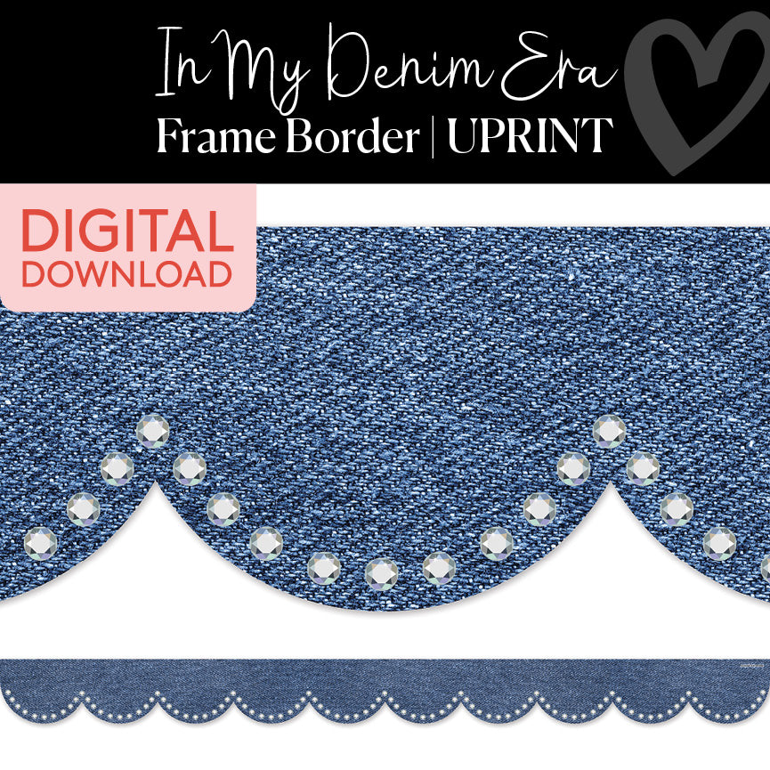 Printable Denim Classroom Border – Schoolgirl Style
