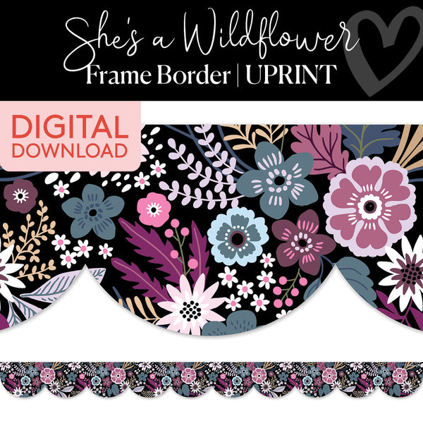 She's A Wildflower | Bulletin Board Borders | Printable Classroom Deco ...