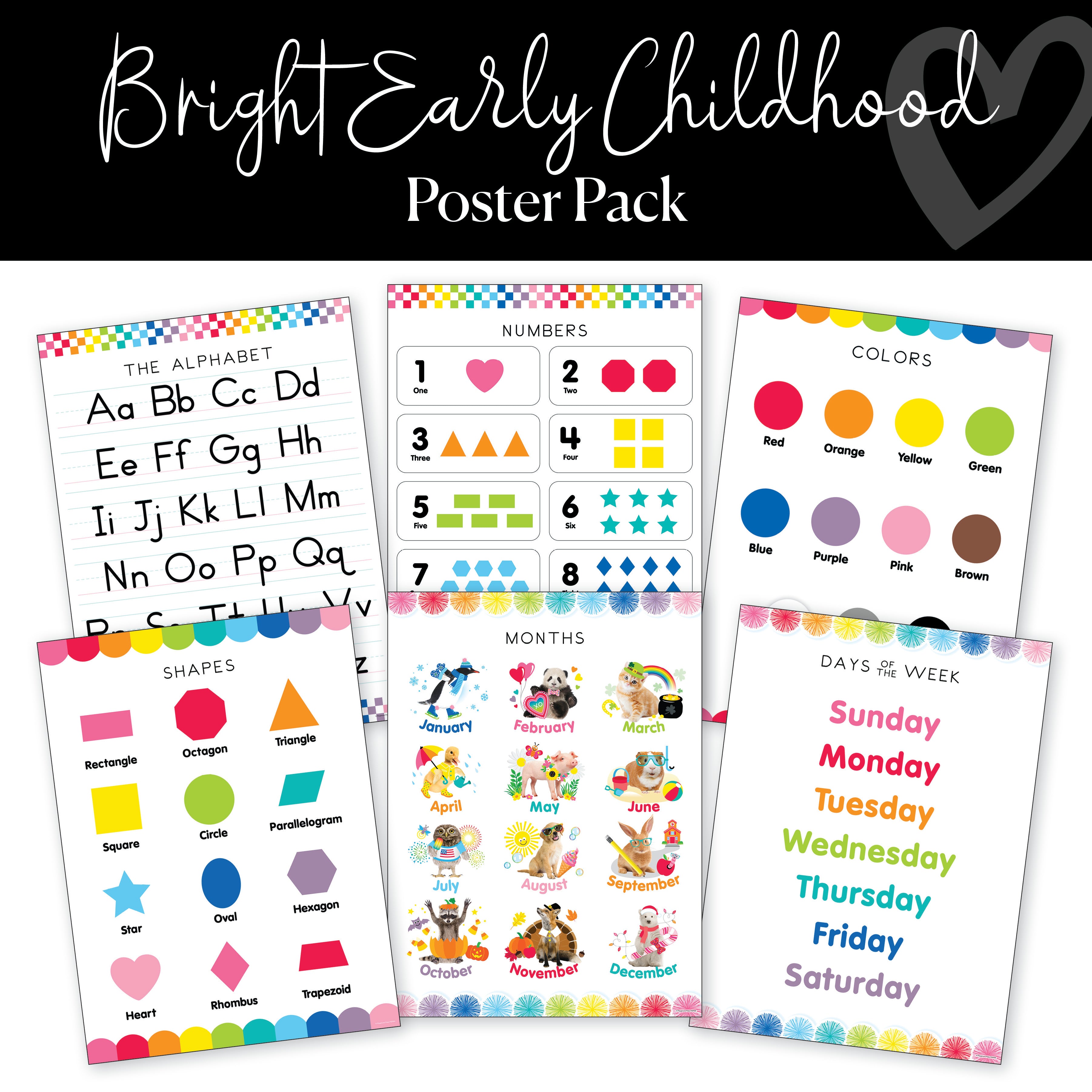 Bright | Early Childhood Poster Pack – Schoolgirl Style