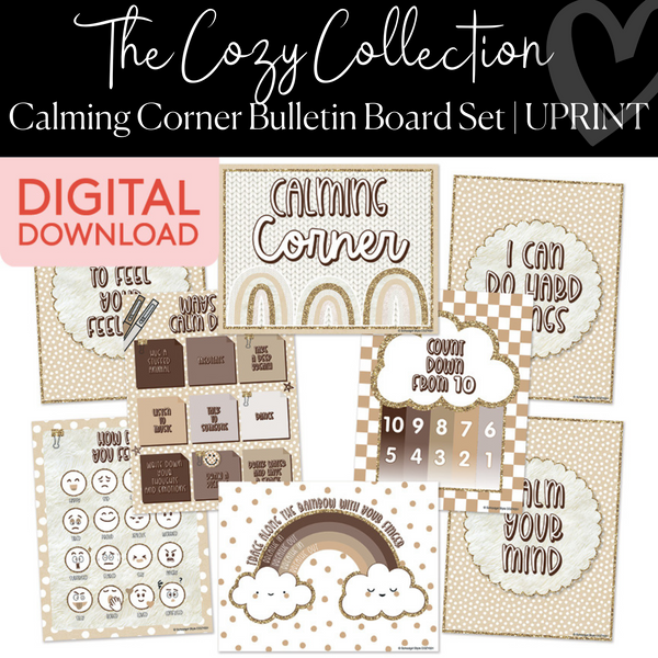 Calming Corner | Cozy | Printable Classroom Decor | Schoolgirl Style