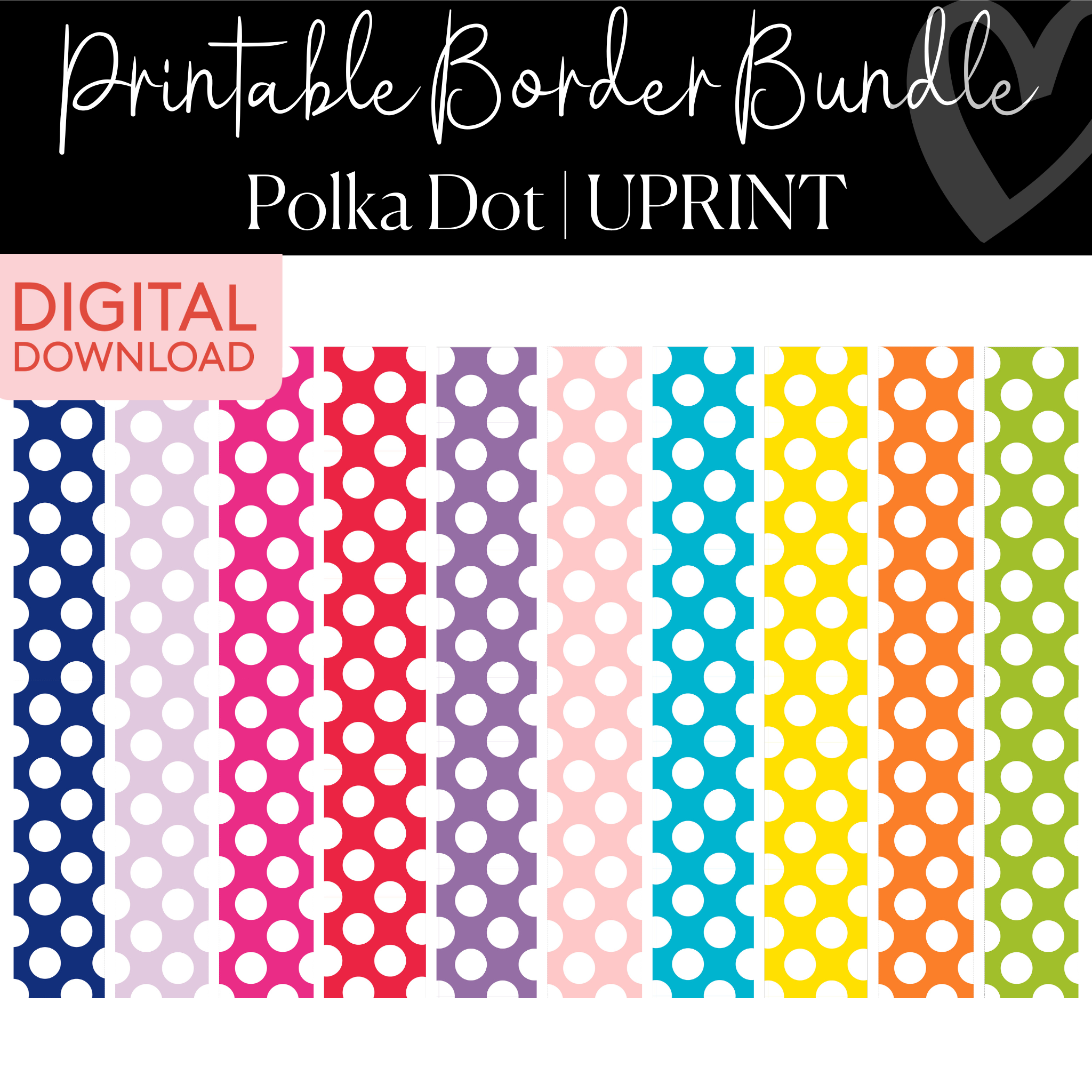 Colorful Polka Dot Border