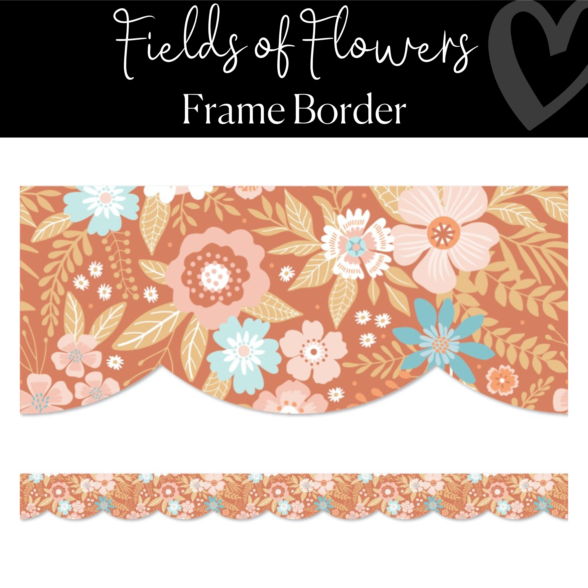Fields of Flowers Bulletin Board Border – Schoolgirl Style