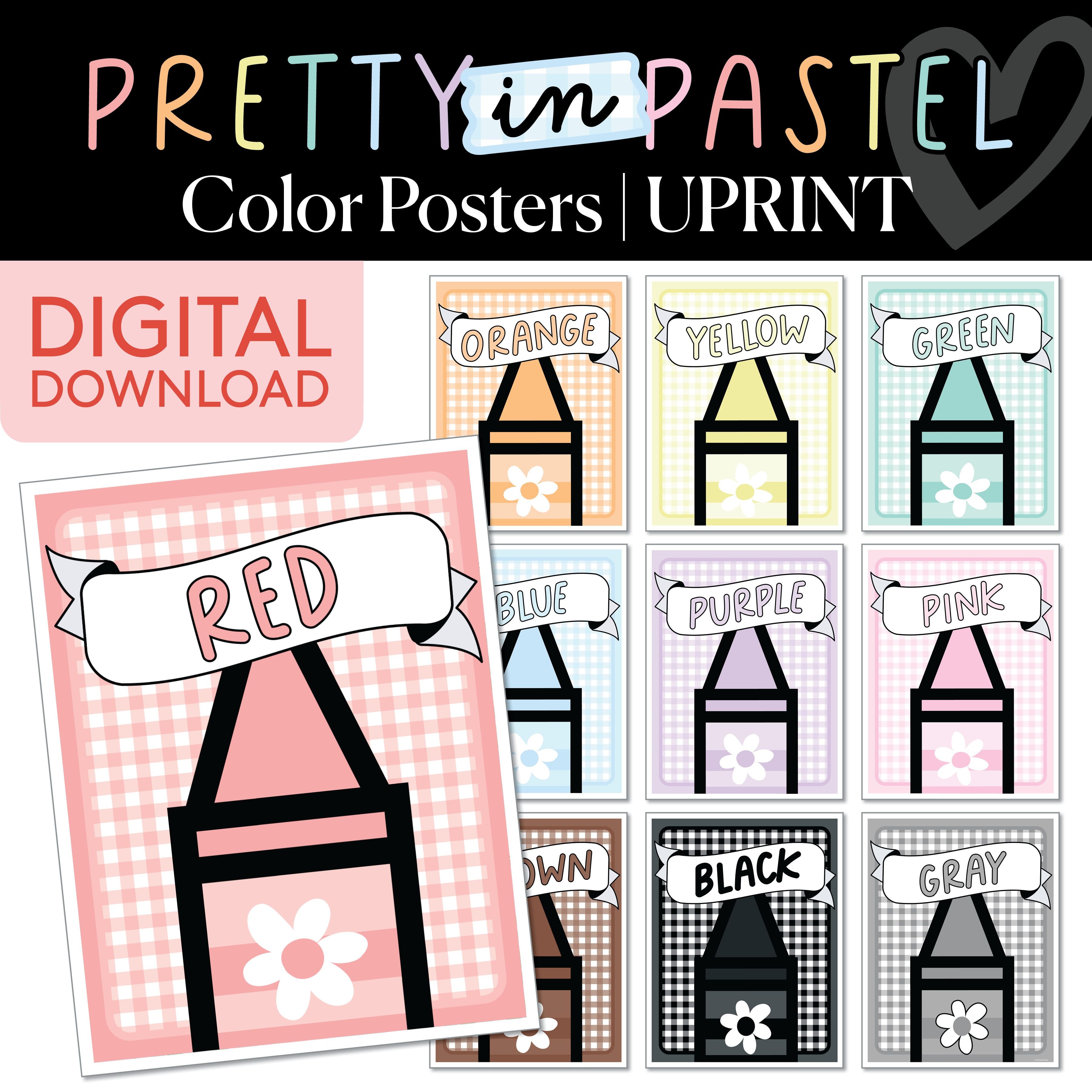Printable Pastel Color Posters | Pretty in Pastel – Schoolgirl Style