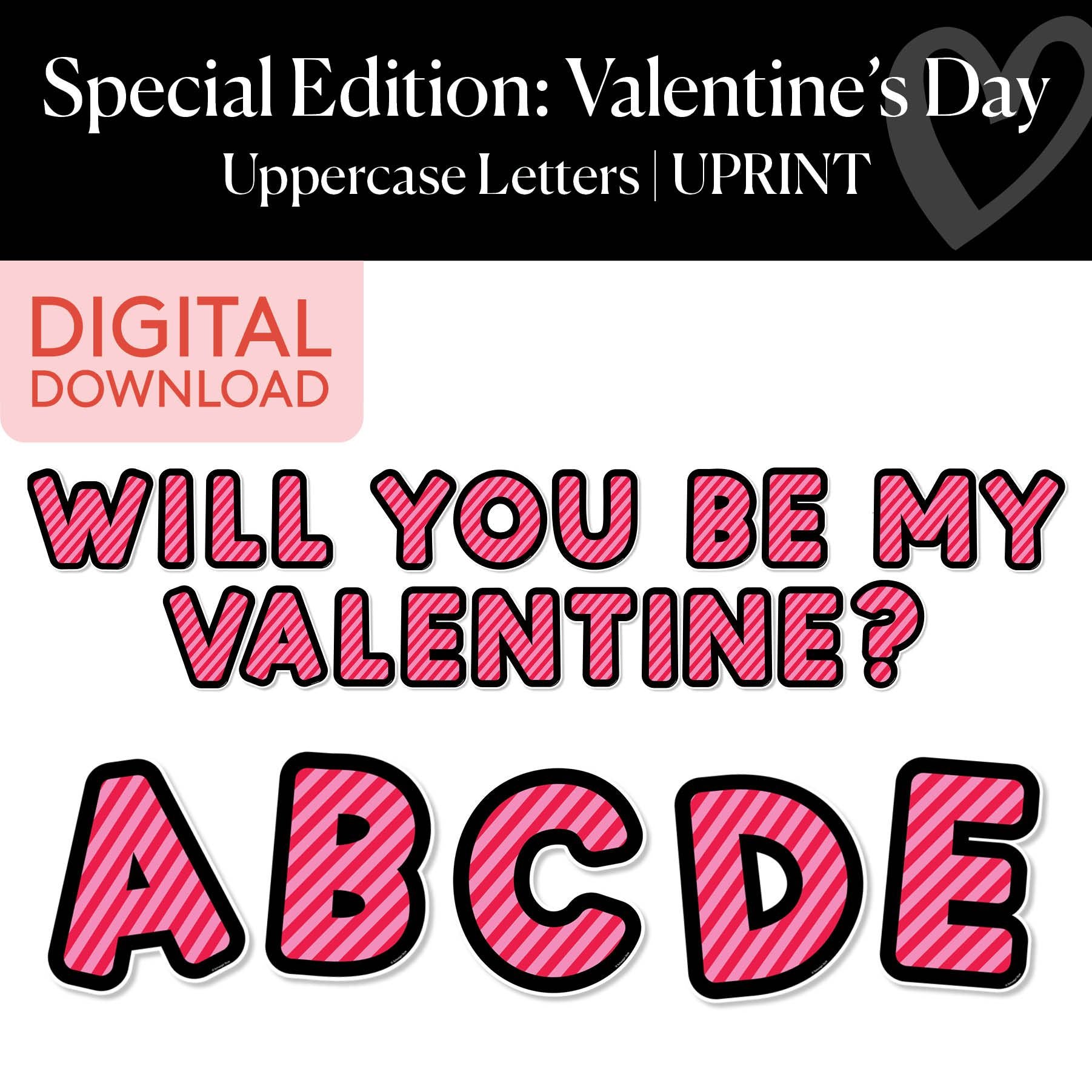 Printable Valentines Uppercase Letters | Special Edition: Valentine's ...