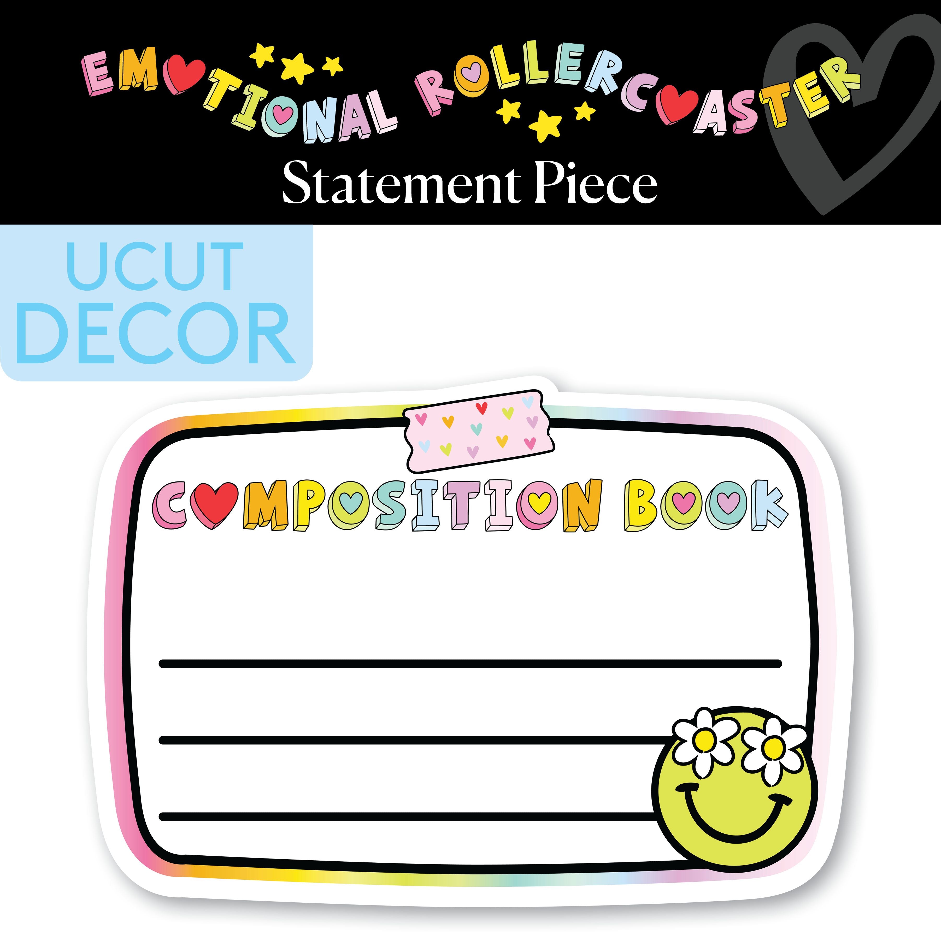 Rainbow Pastel Composition Notebook Statement Piece | Emotional Roller ...