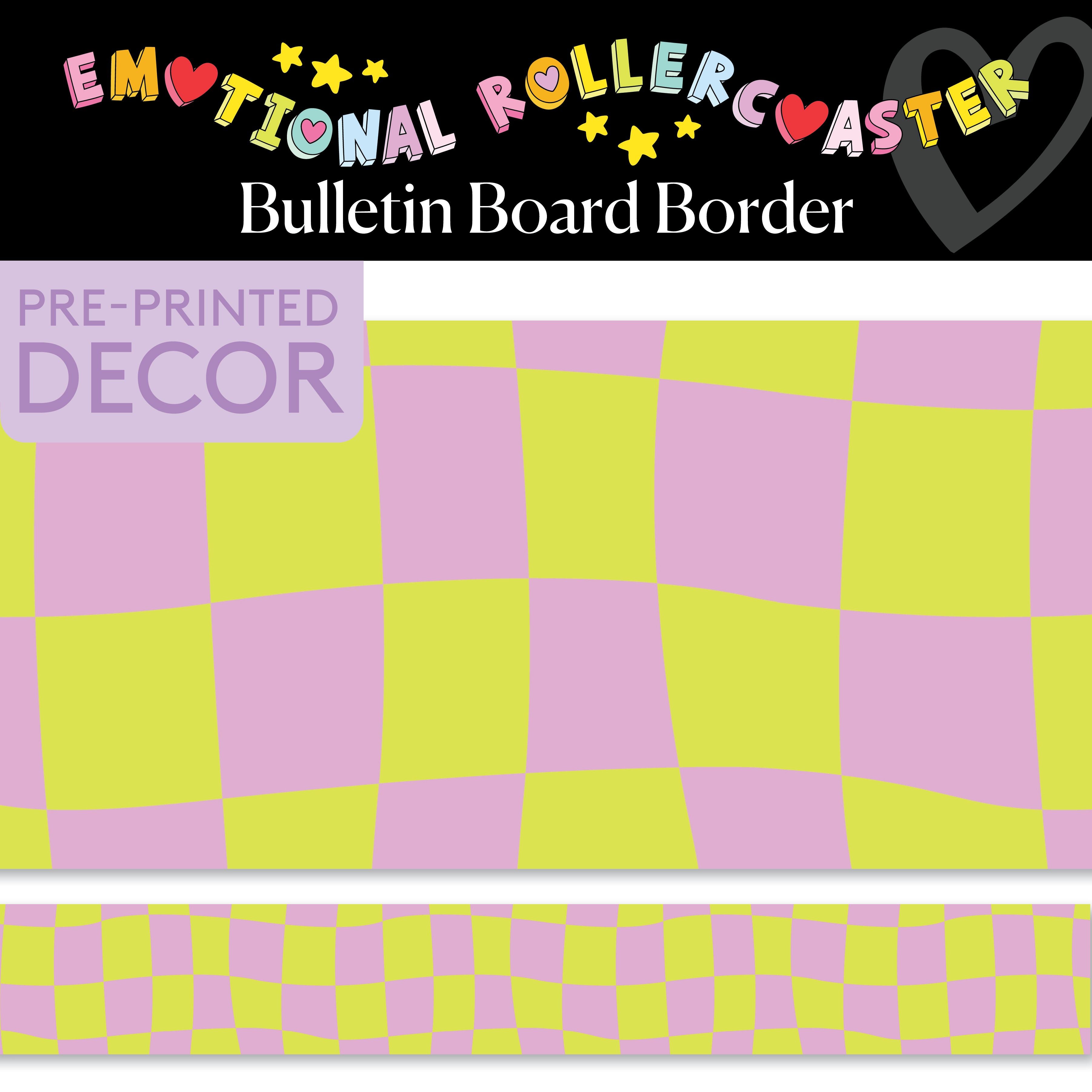 Checkmate Rainbow Pastel Bulletin Board Border | Emotional Rollercoast ...