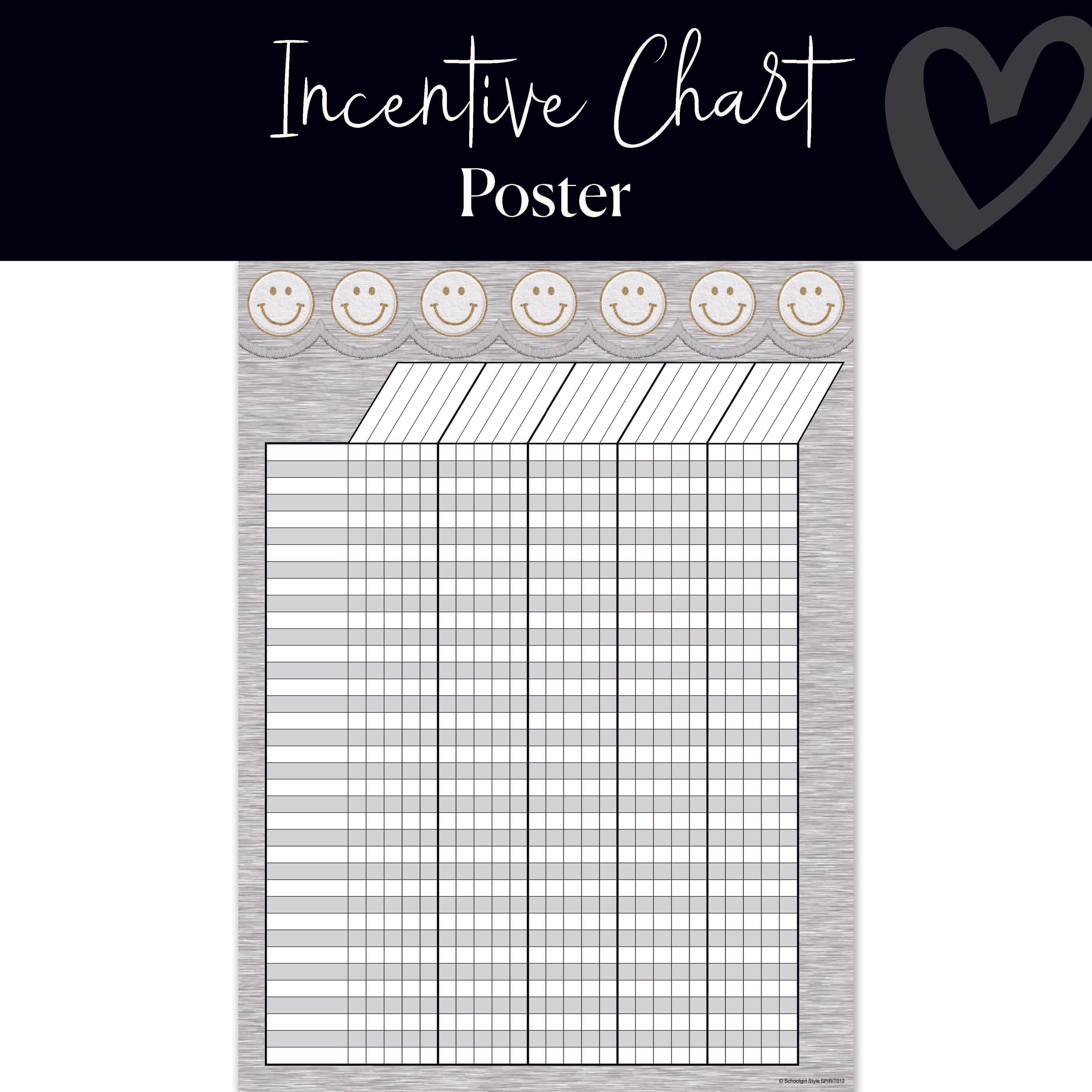 Incentive Chart | Classroom Posters | School Spirit | Schoolgirl Style