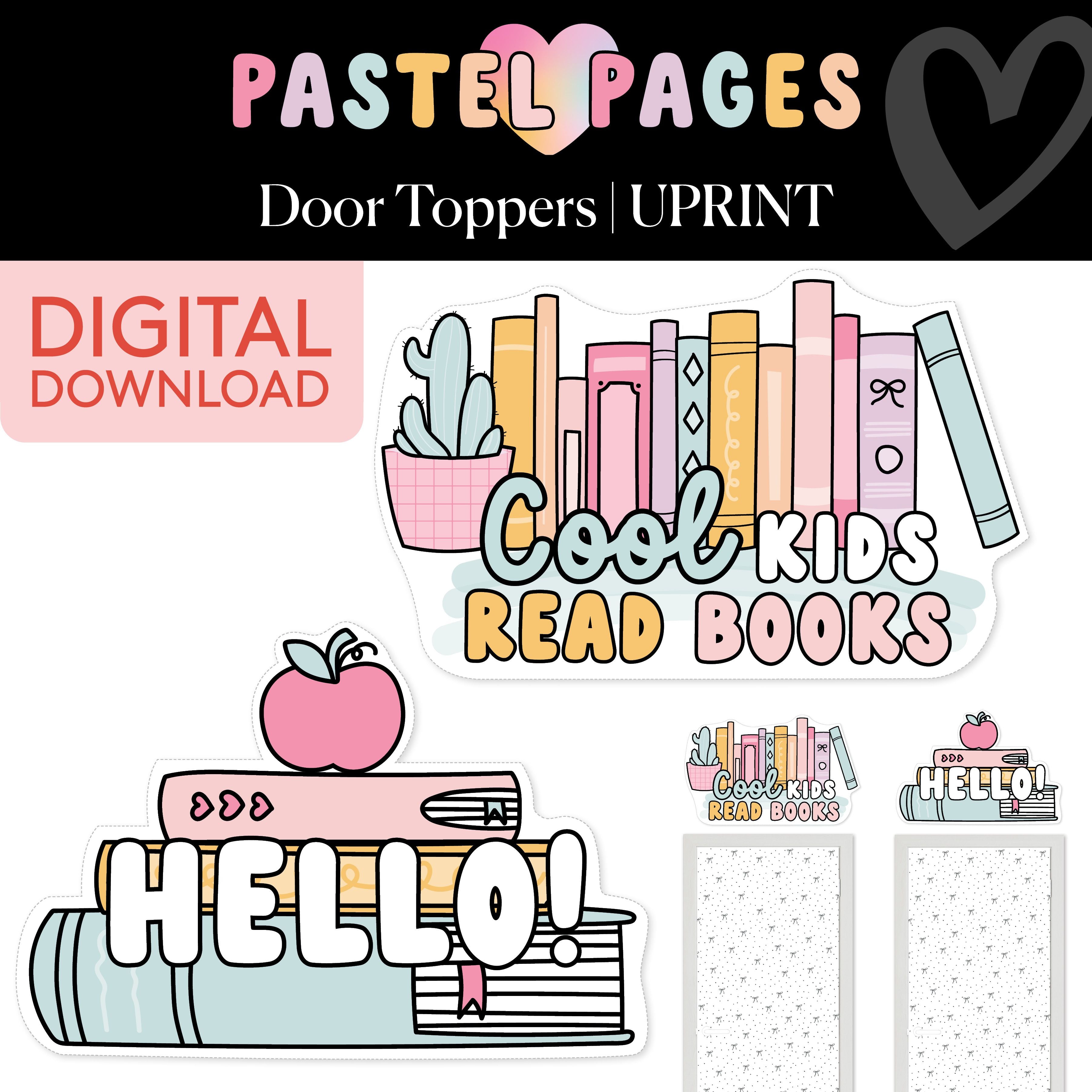Printable Boho Pastel Classroom Door Topper | Pastel Pages – Schoolgirl ...