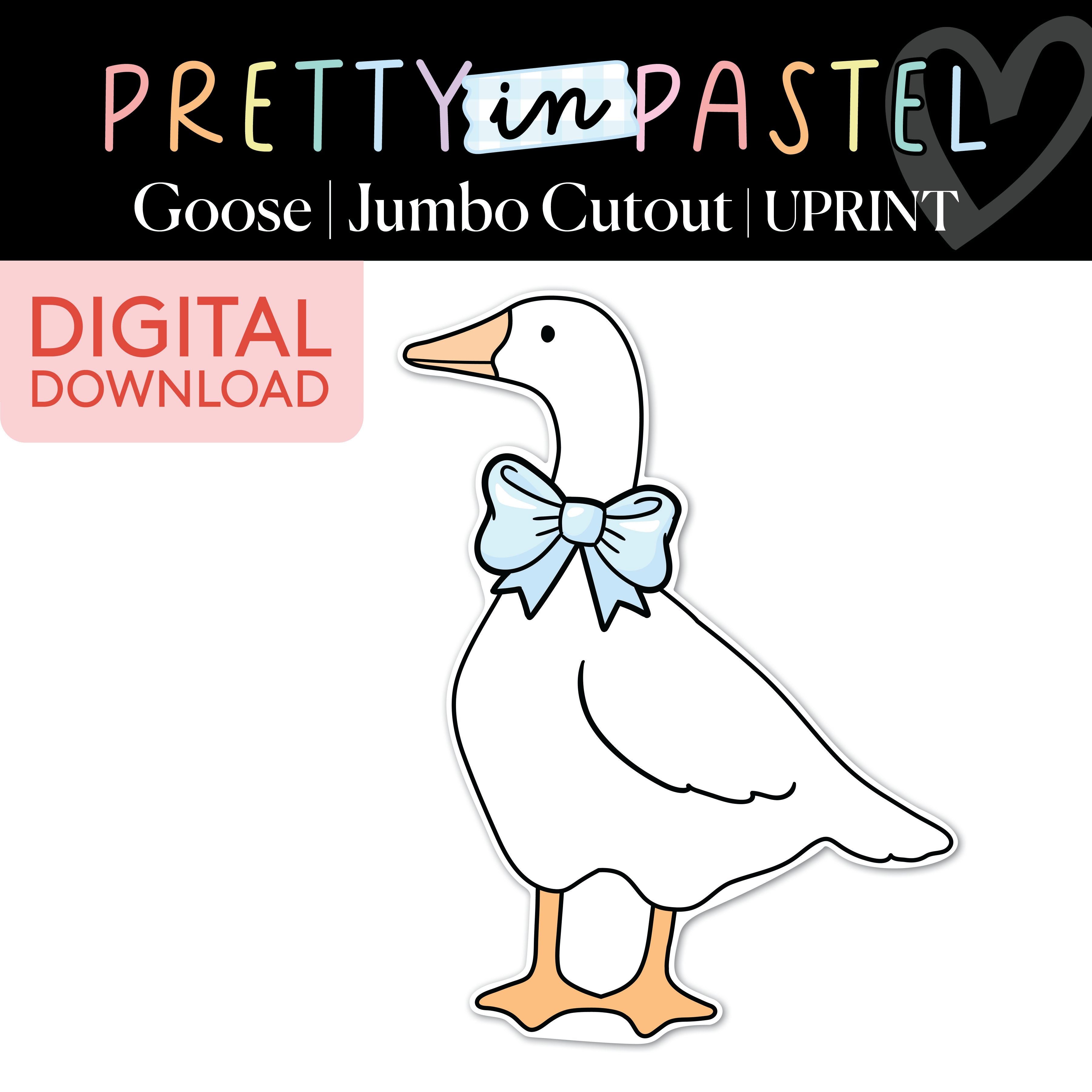 Printable Pastel Goose Jumbo Bulletin Board Cutout | Pretty in Pastel – Schoolgirl Style