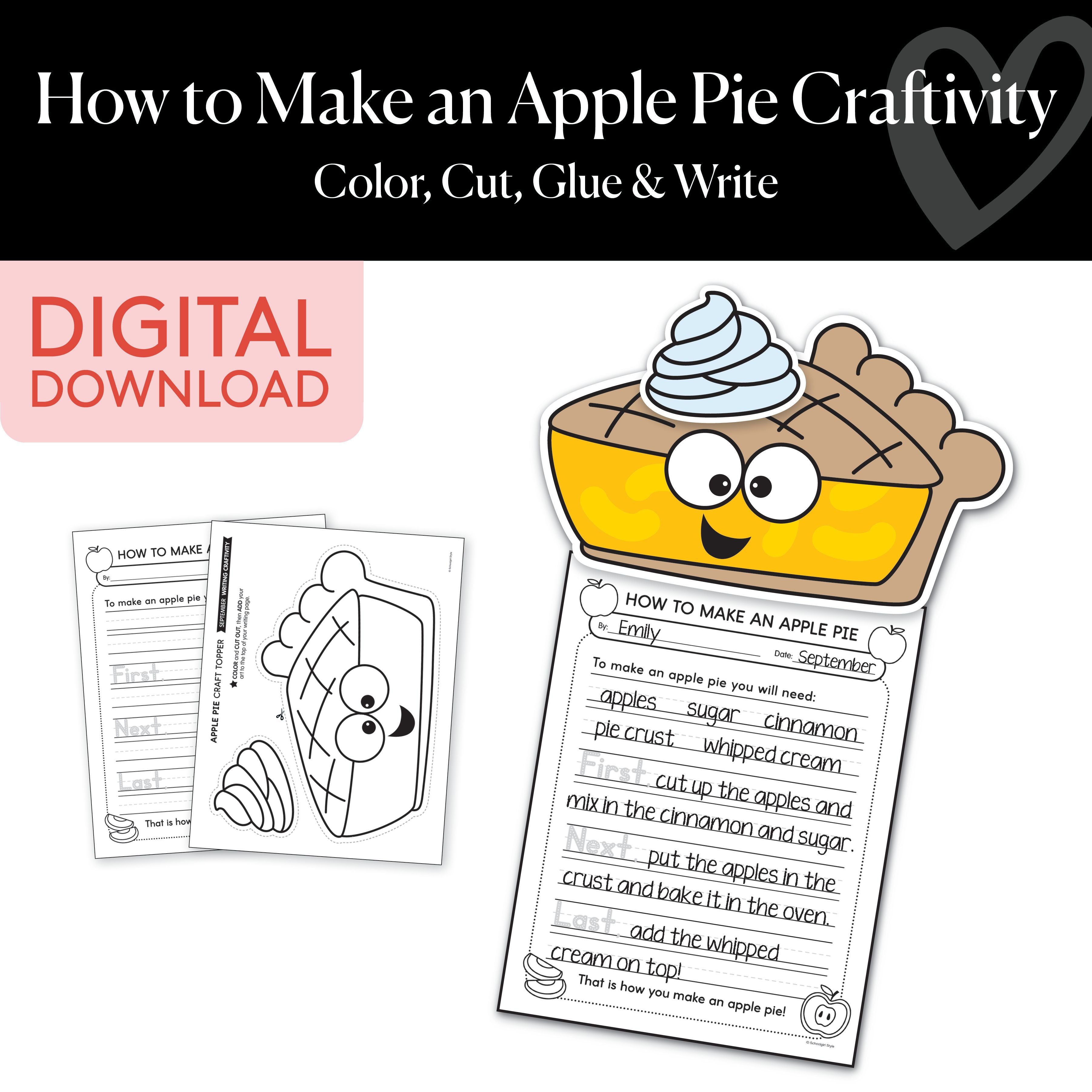 How to Make an Apple Pie Craftivity – Schoolgirl Style