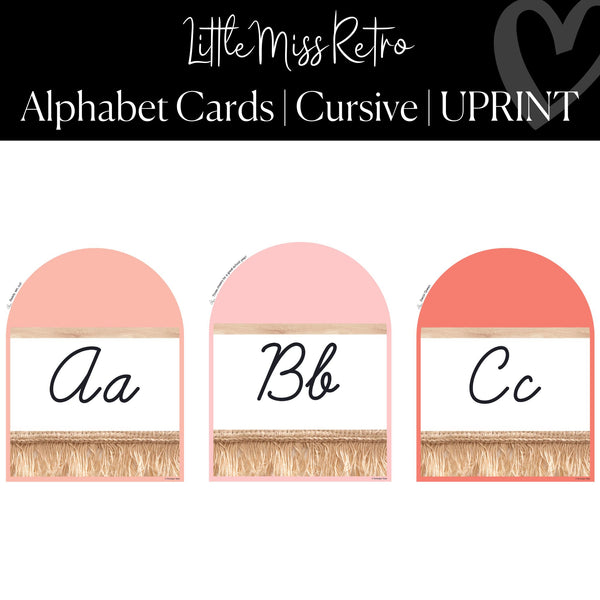 Cursive Alphabet Posters | Retro Classro | Schoolgirl Style