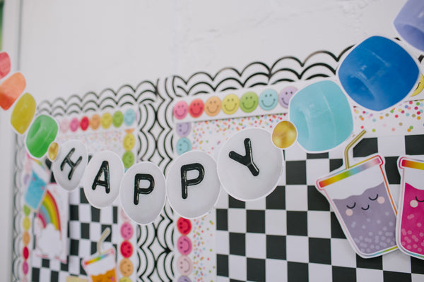 Friendship Bead Bulletin Board Letters | DIY Inspirational Classroom ...
